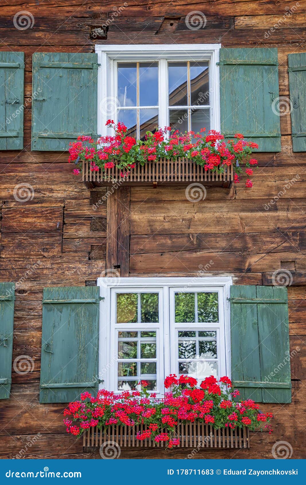 Colorful Decoration on the Windows. Rural Window Frame Editorial Stock ...