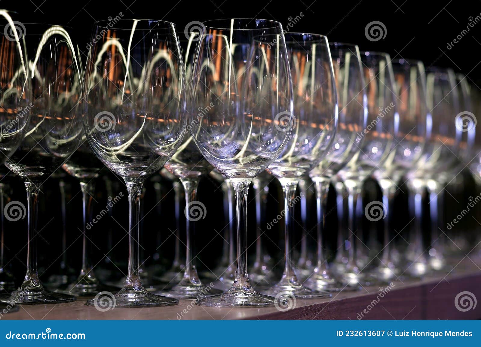 Beautiful wine glasses stock image. Image of tableware - 232613607