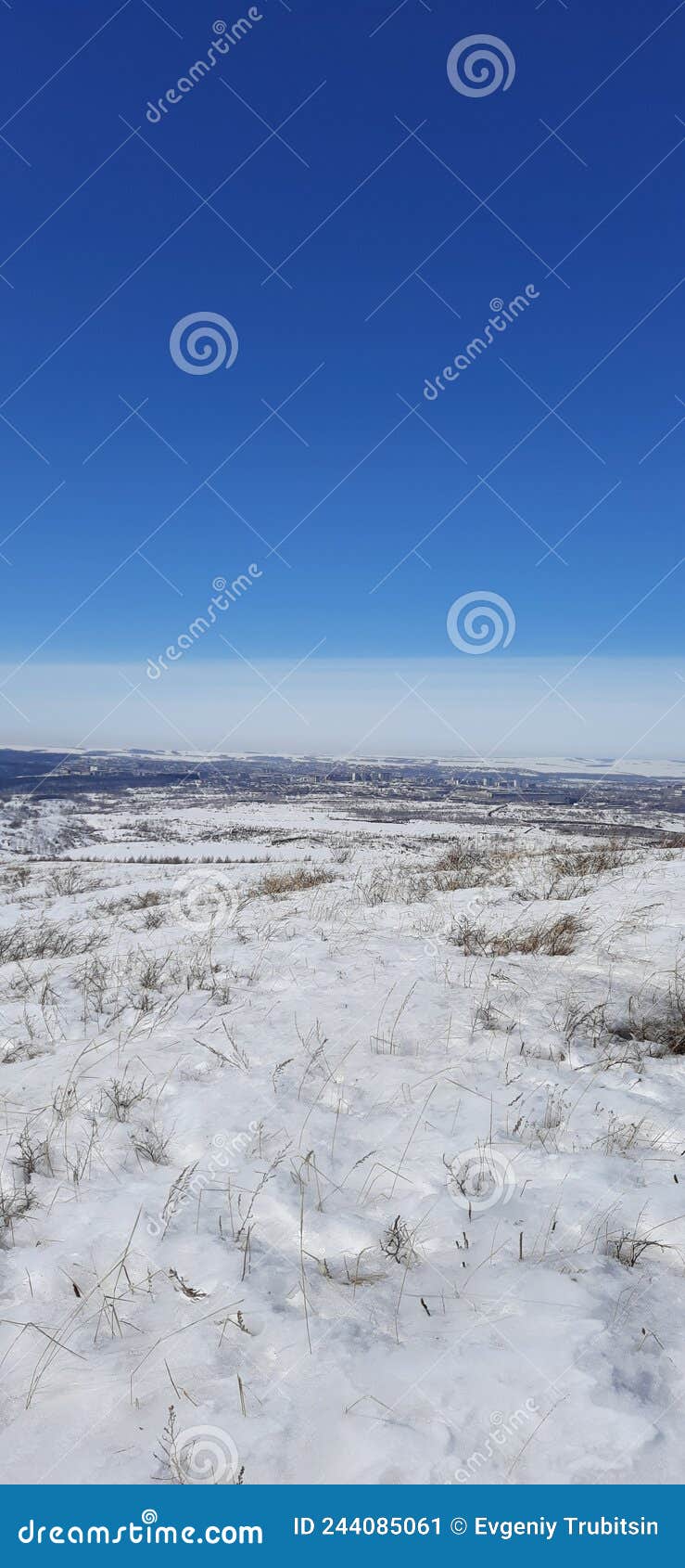 Winter clear sky stock image. Image of plain, tundra - 244085061