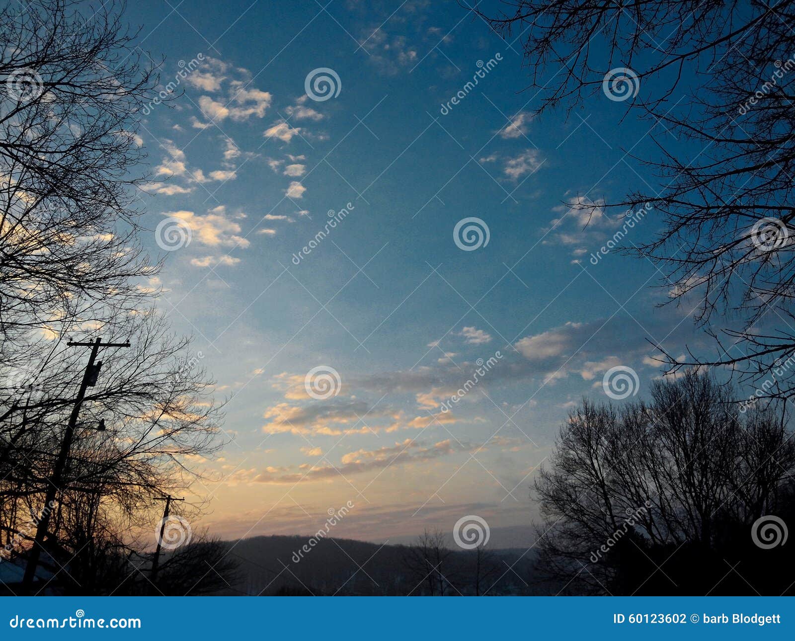 Beautiful winter day stock photo. Image of clouds, winter - 60123602