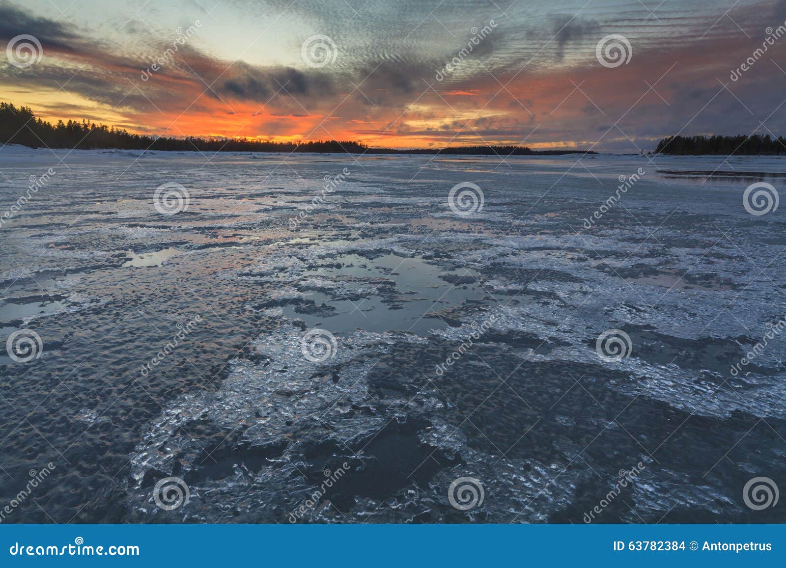 Beautiful winter evening stock photo. Image of road, river - 63782384