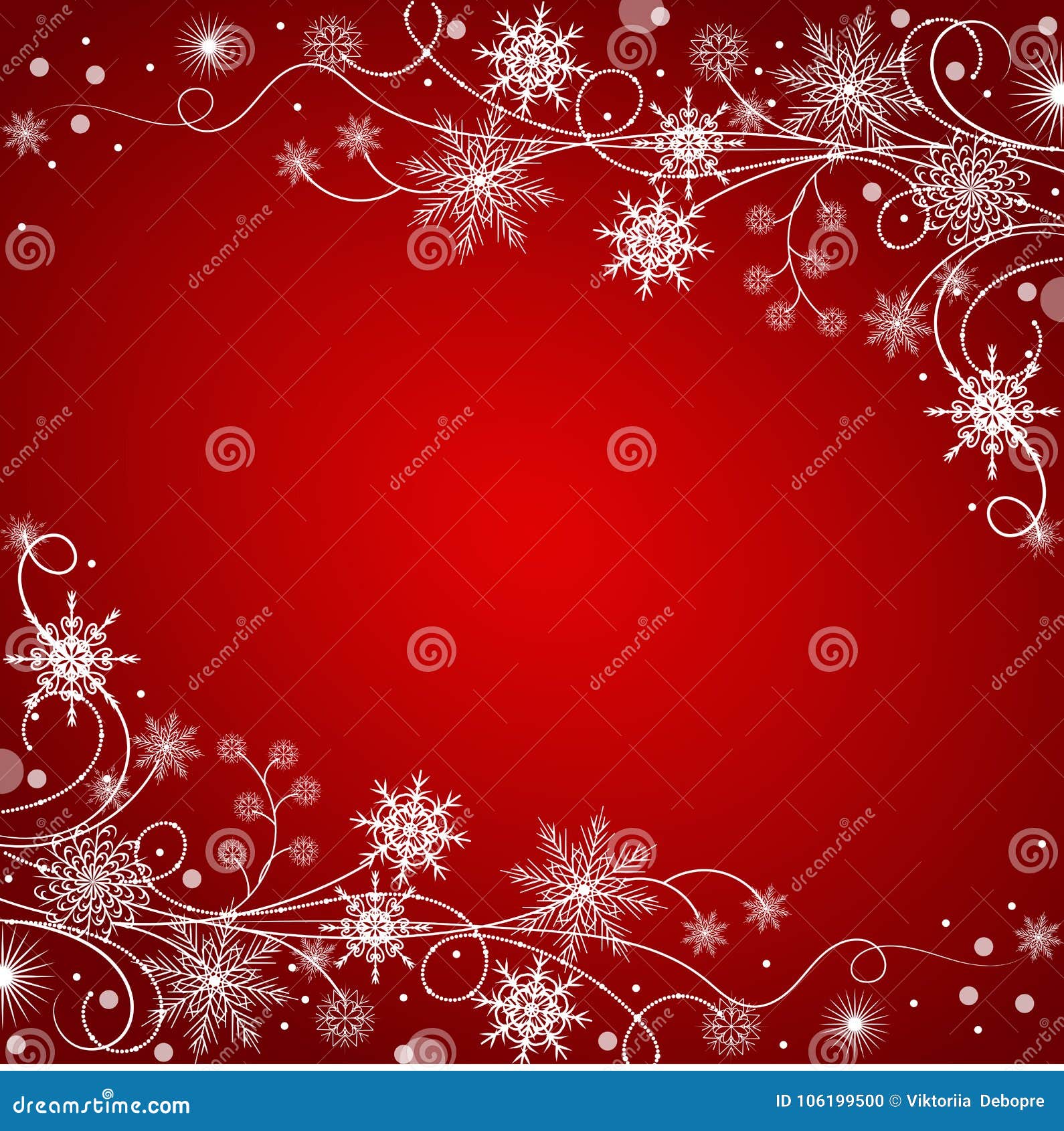 Beautiful Winter Frame Made of Snowflakes Stock Vector - Illustration ...