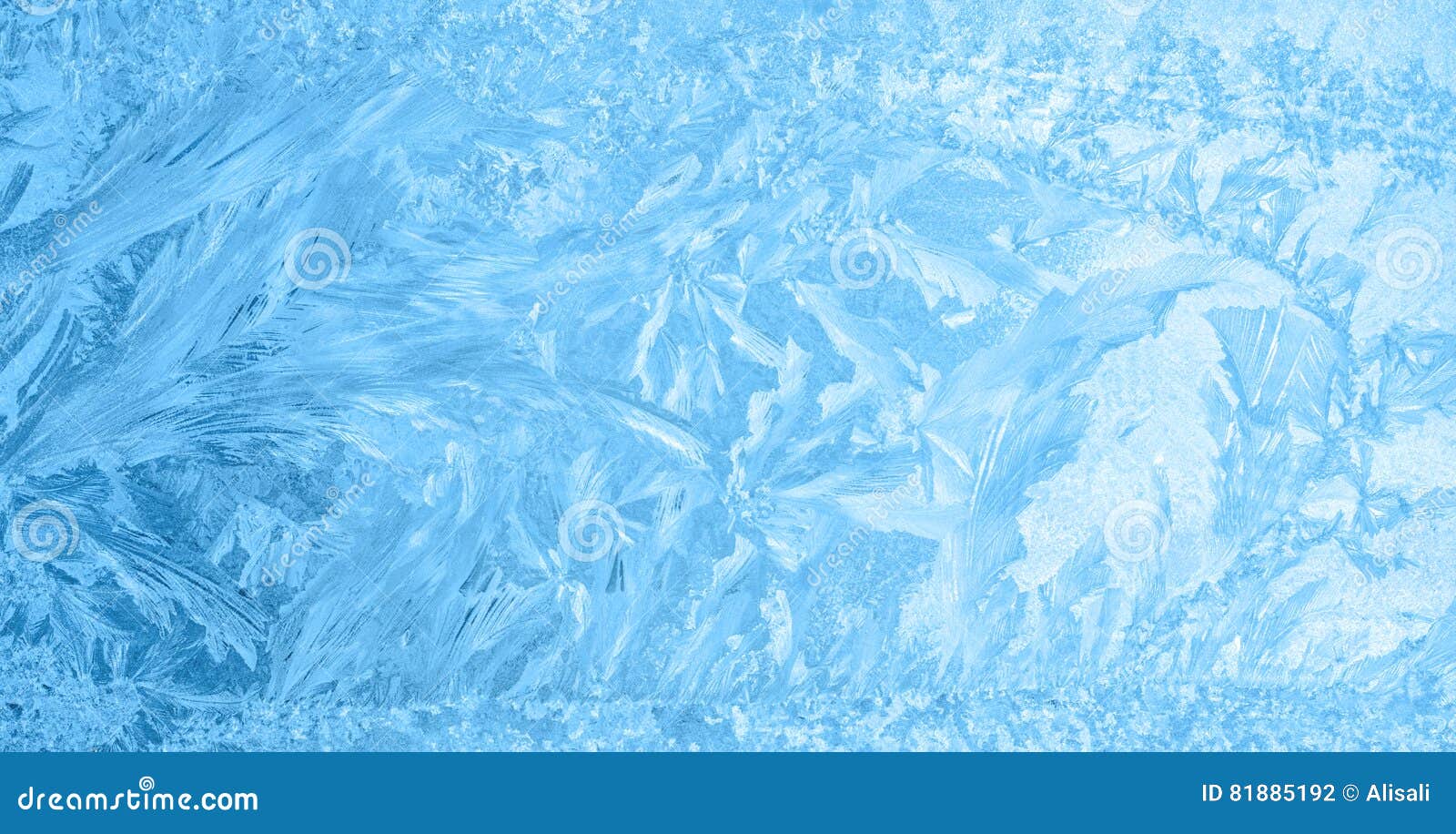 Beautiful Winter Ice, Blue Texture on Window, Festive Background Stock ...