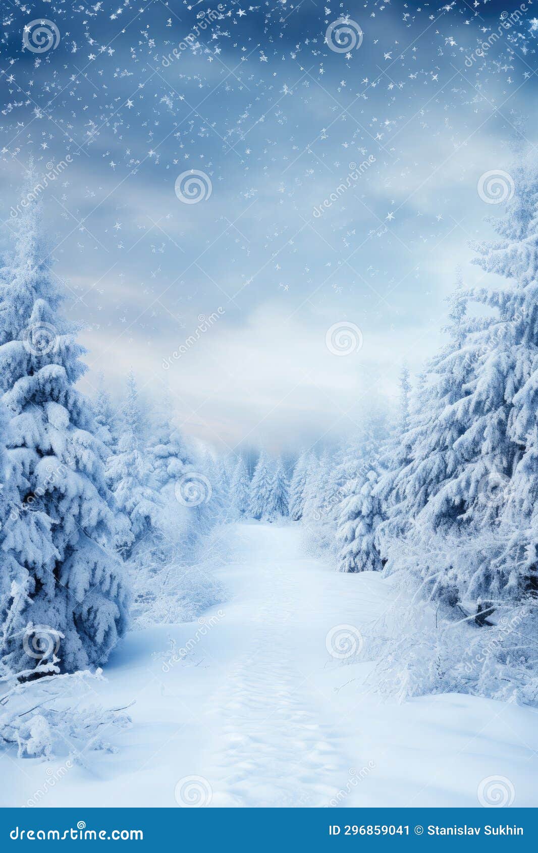 Beautiful Winter Landscape.Vertical Photography Stock Illustration ...