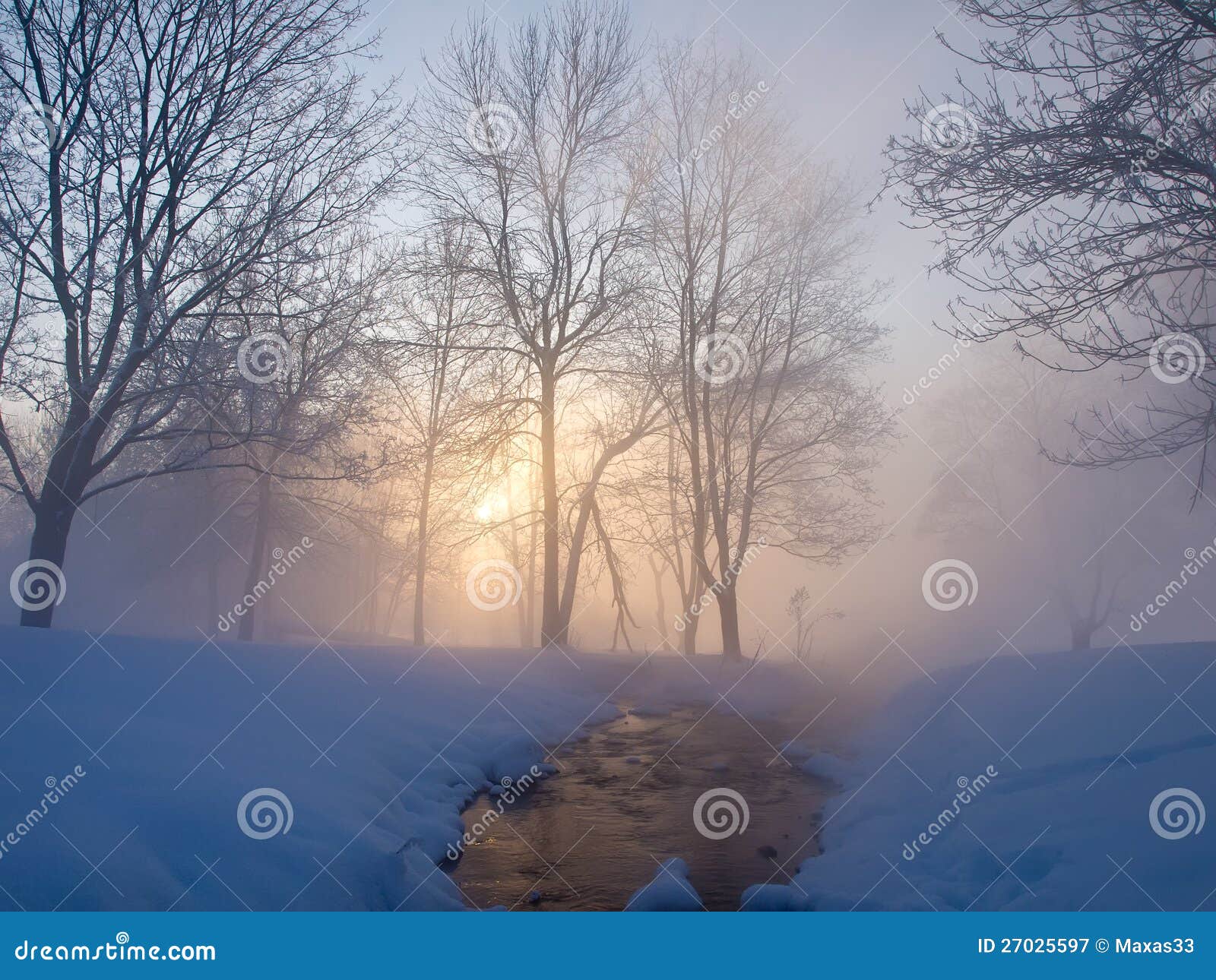 Beautiful winter morning stock image. Image of landscape - 27025597