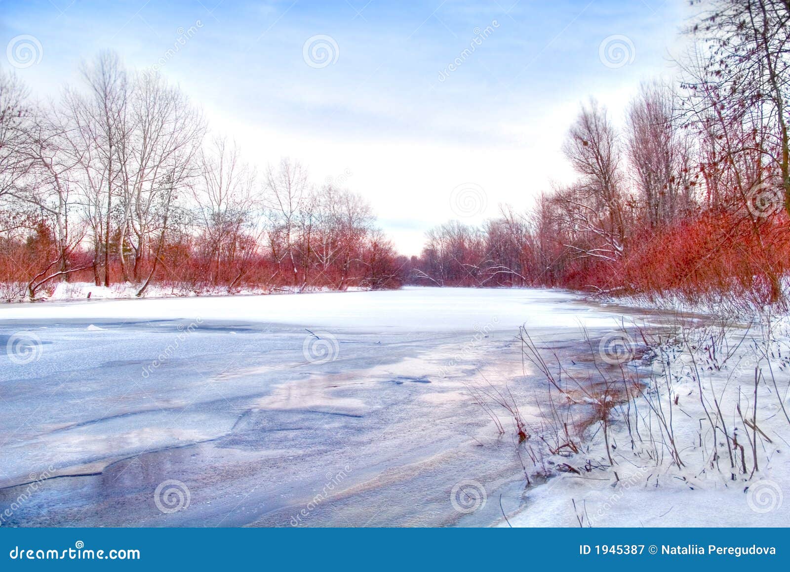 Beautiful Winter Rivershore Stock Image - Image of beautiful, autumn ...