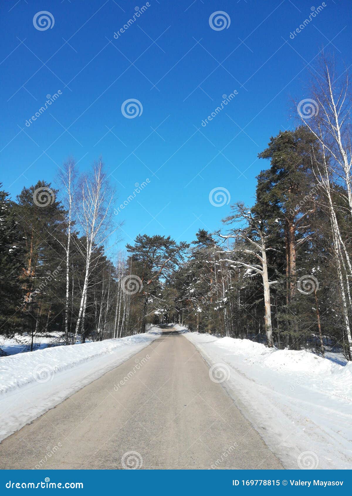 Beautiful Winter Road in Russia Stock Image - Image of road, beautiful ...