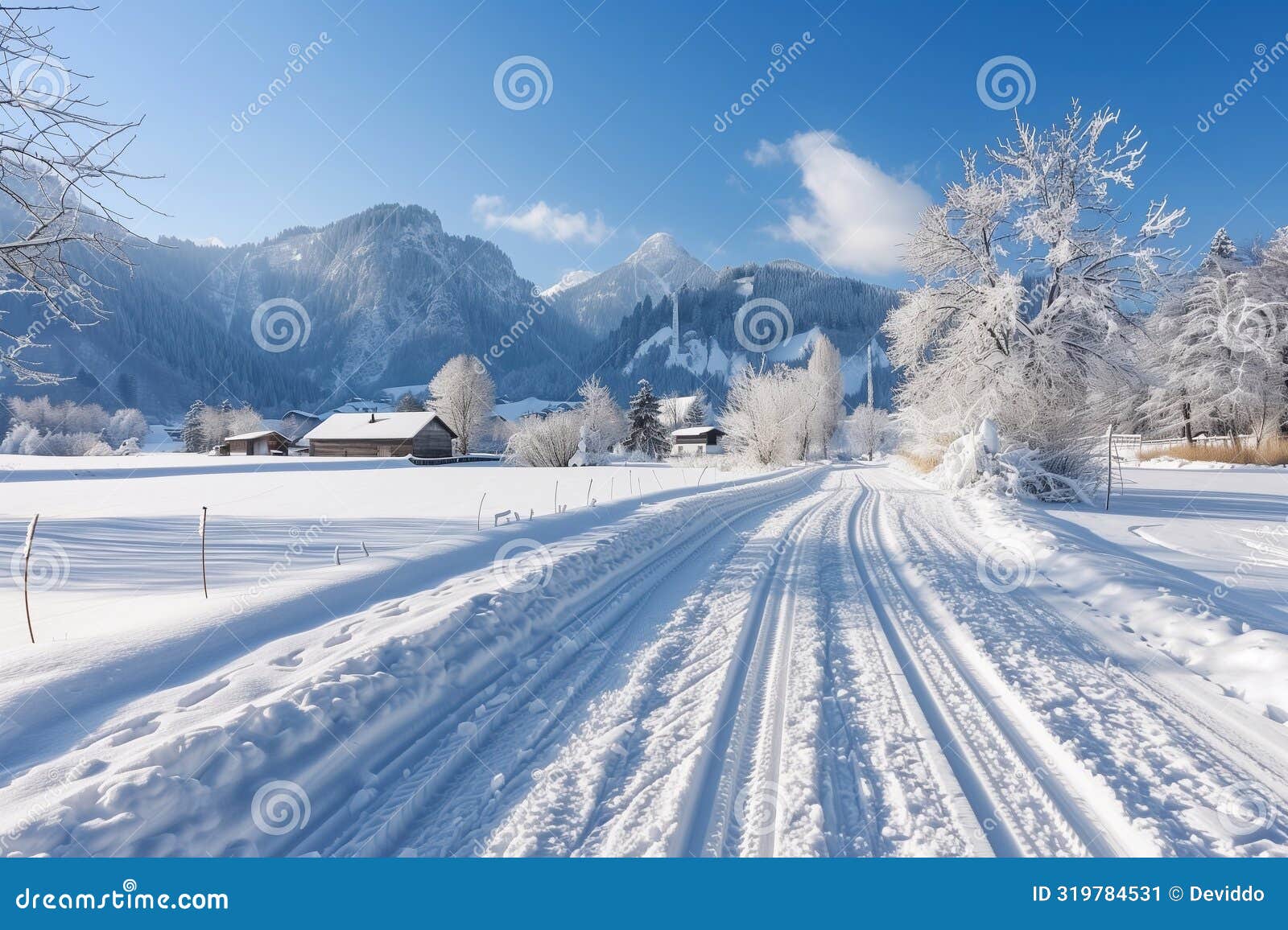 Winter Road Safety Ensured Efficient Snow Blower Clears Pathways Stock ...