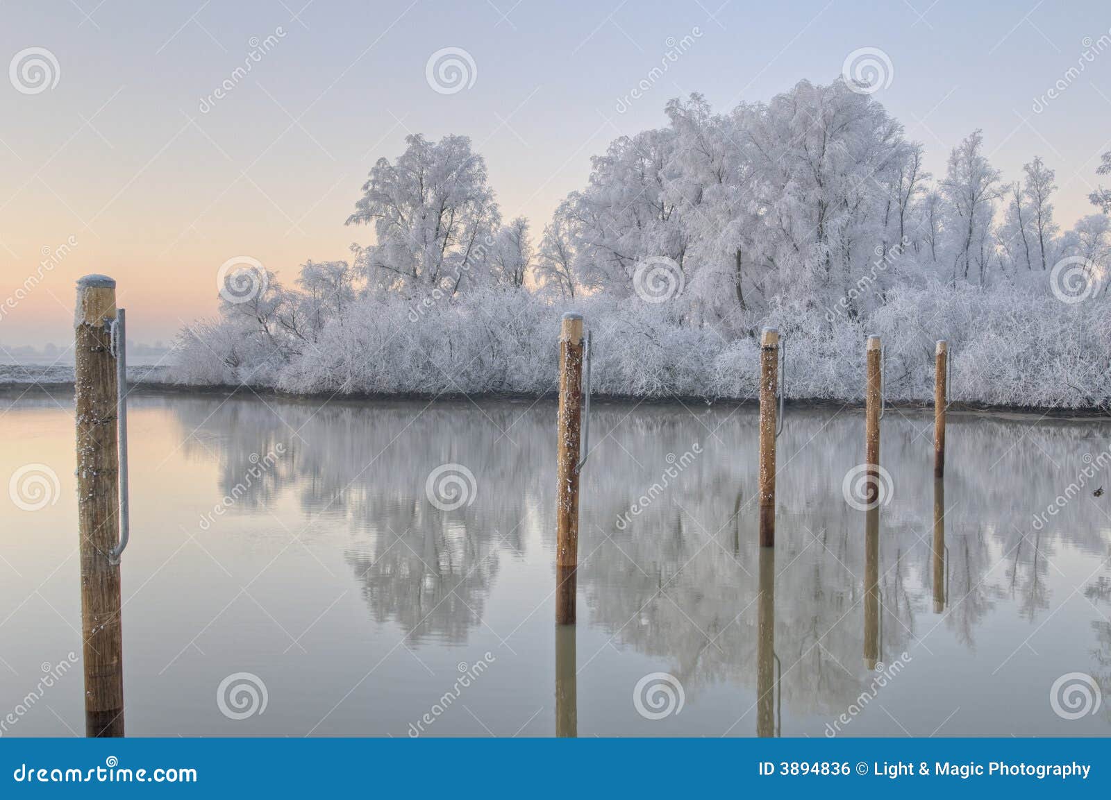 Beautiful Winter Scene in the Netherlands Stock Photo - Image of ...