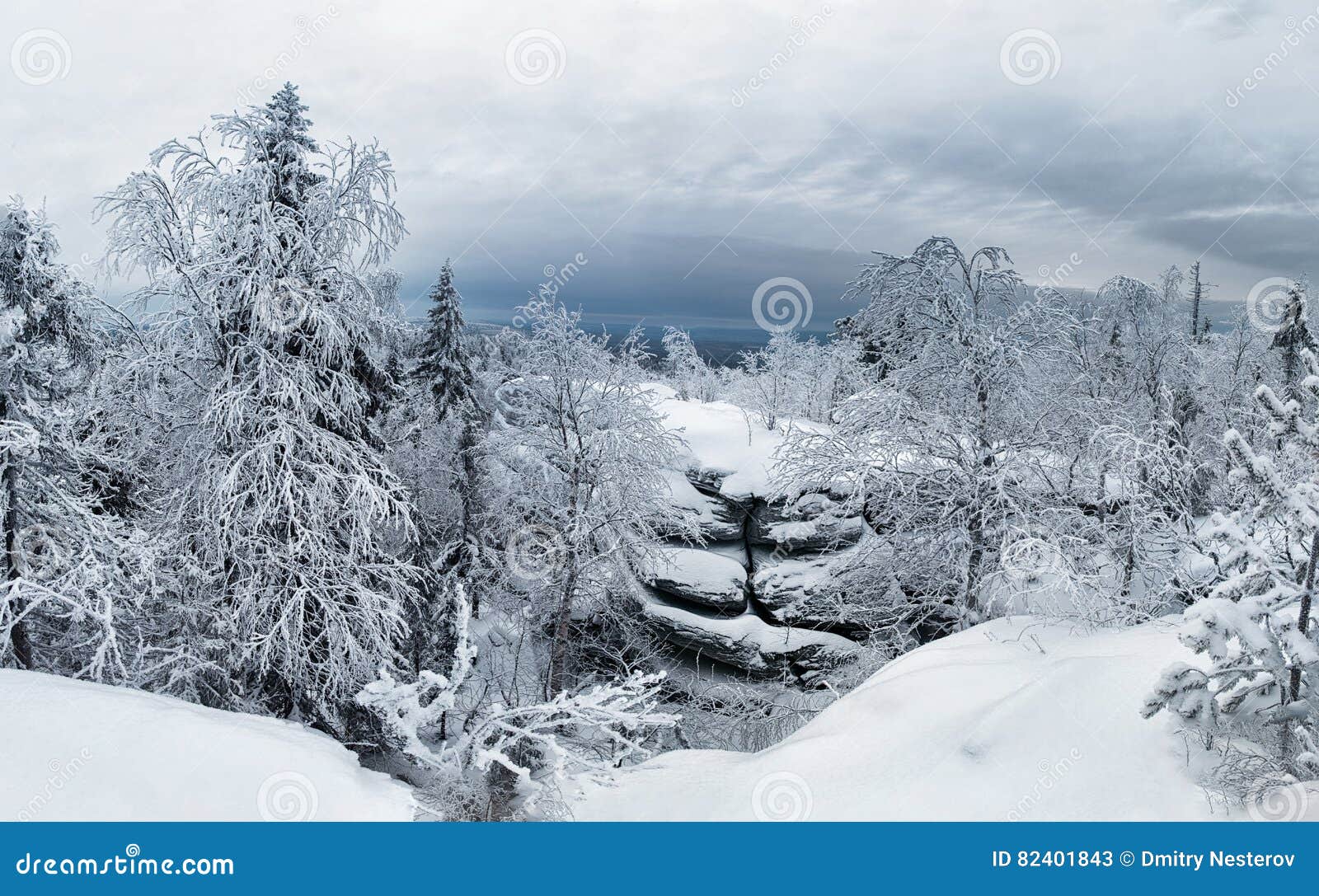 Beautiful Winter Snowy Landscape in the Mountainous Terrain. Stock ...