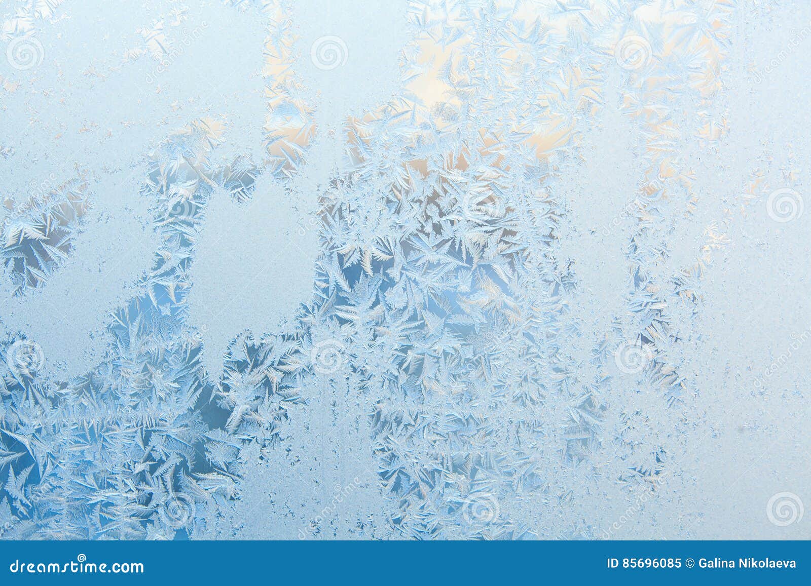 Beautiful Winter Texture Patterns of Frost on Window Stock Image ...