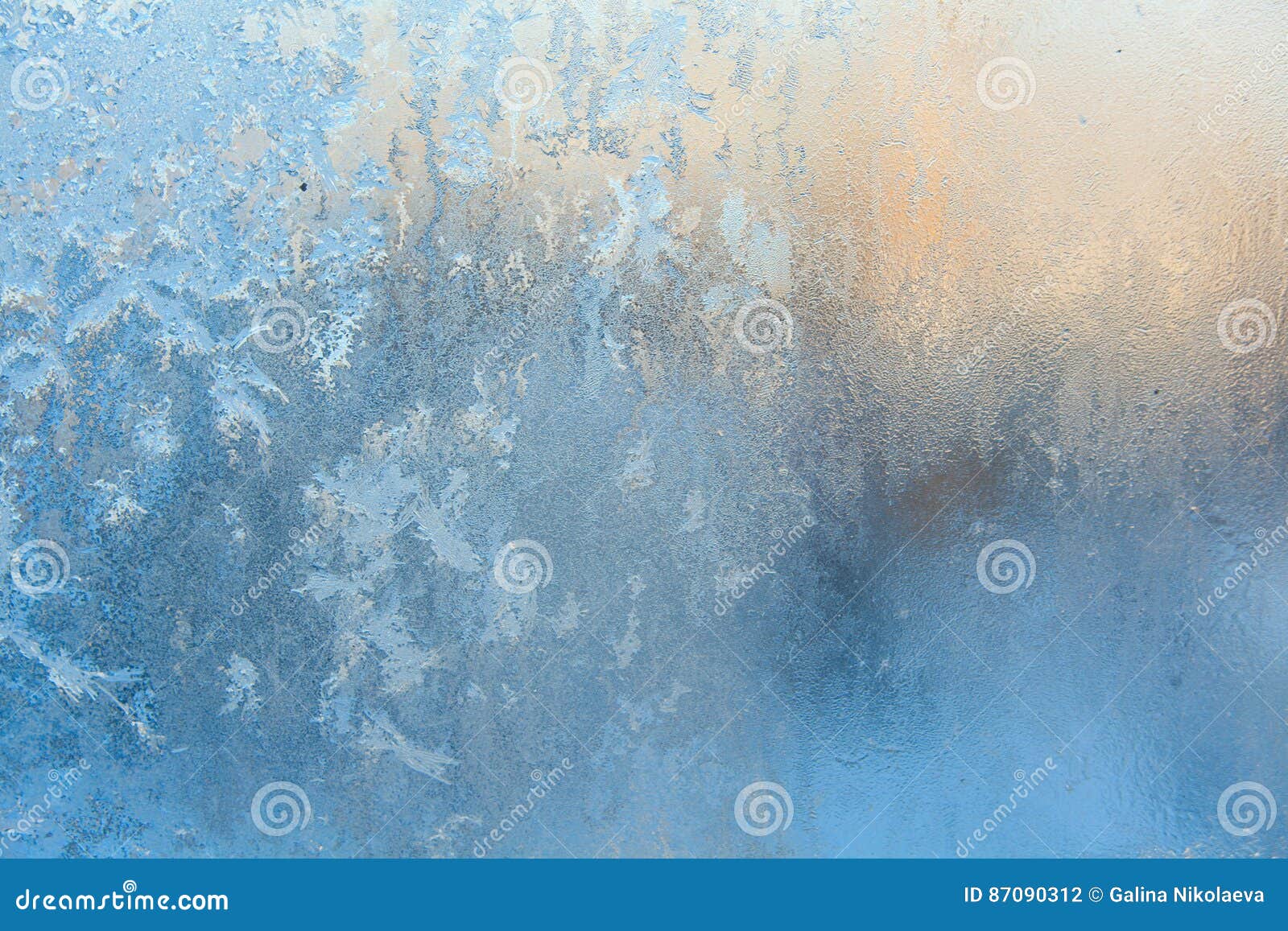 Beautiful Winter Texture Patterns of Frost on Window Stock Photo ...