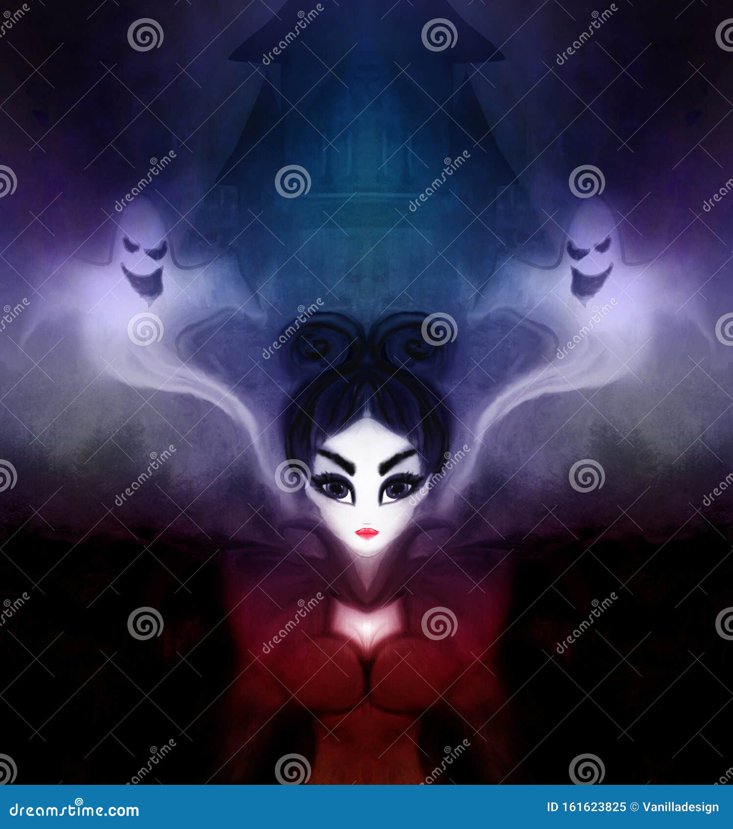 Scary Ghosts. Cute Halloween Ghost. White Silhouette Vector Boohoo ...