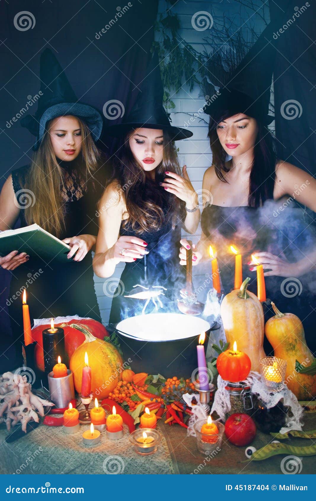 Beautiful witches stock photo. Image of costume, characters - 45187404