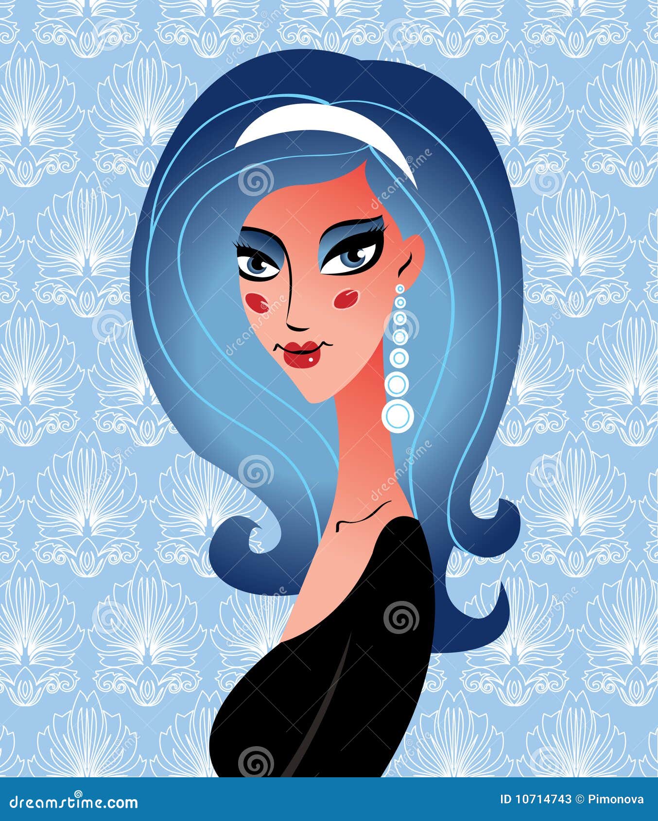 Beautiful woman stock vector. Illustration of brunette - 10714743