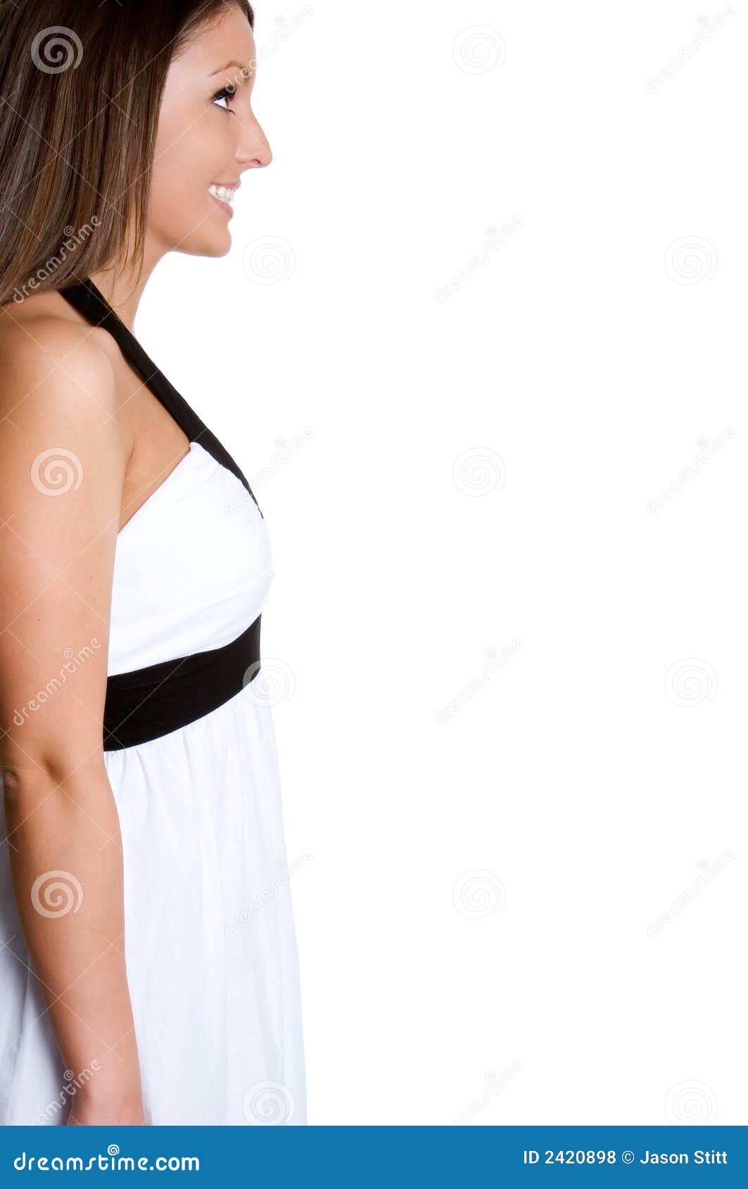 Beautiful Woman stock photo. Image of profile, woman, smiling - 2420898