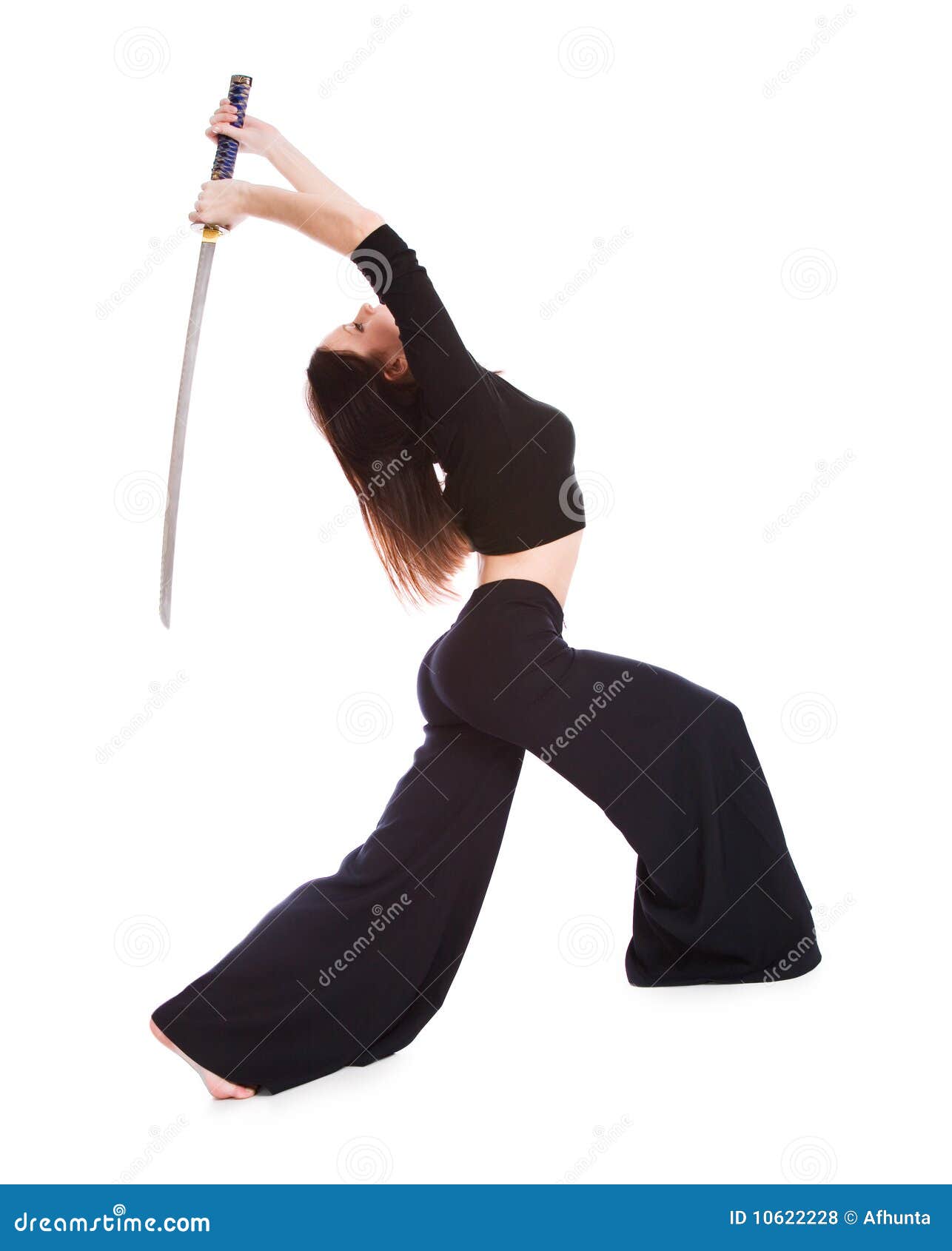 Beautiful Woman in an Aggressive Posture Stock Photo - Image of hand ...