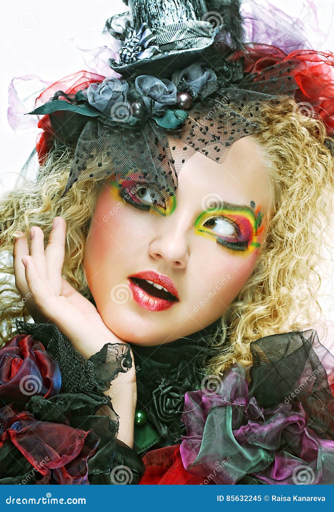 Beautiful Woman with Artistic Make-up. Stock Image - Image of caucasian ...