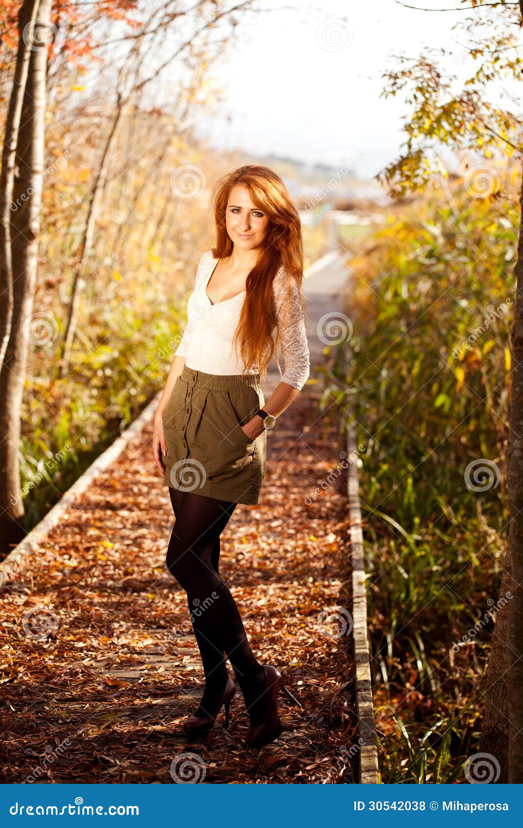 Beautiful Woman in the Autumn Stock Photo - Image of nature, girl: 30542038