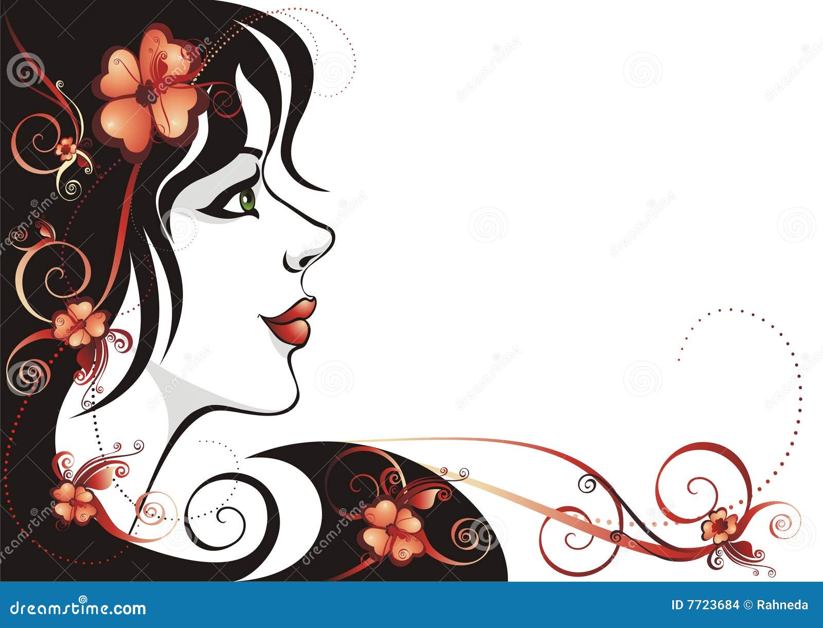 Beautiful Woman Background stock vector. Illustration of smiling - 7723684
