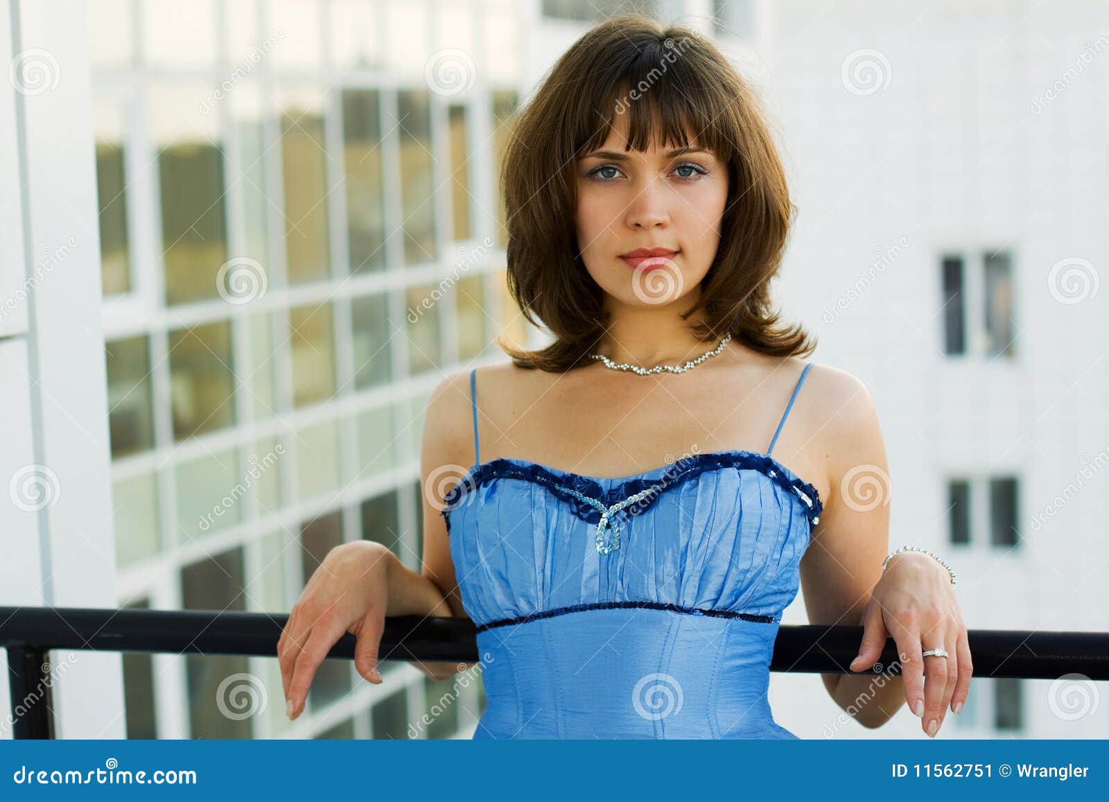Beautiful Fashion Woman on a Balcony Stock Image - Image of girl, eyes ...