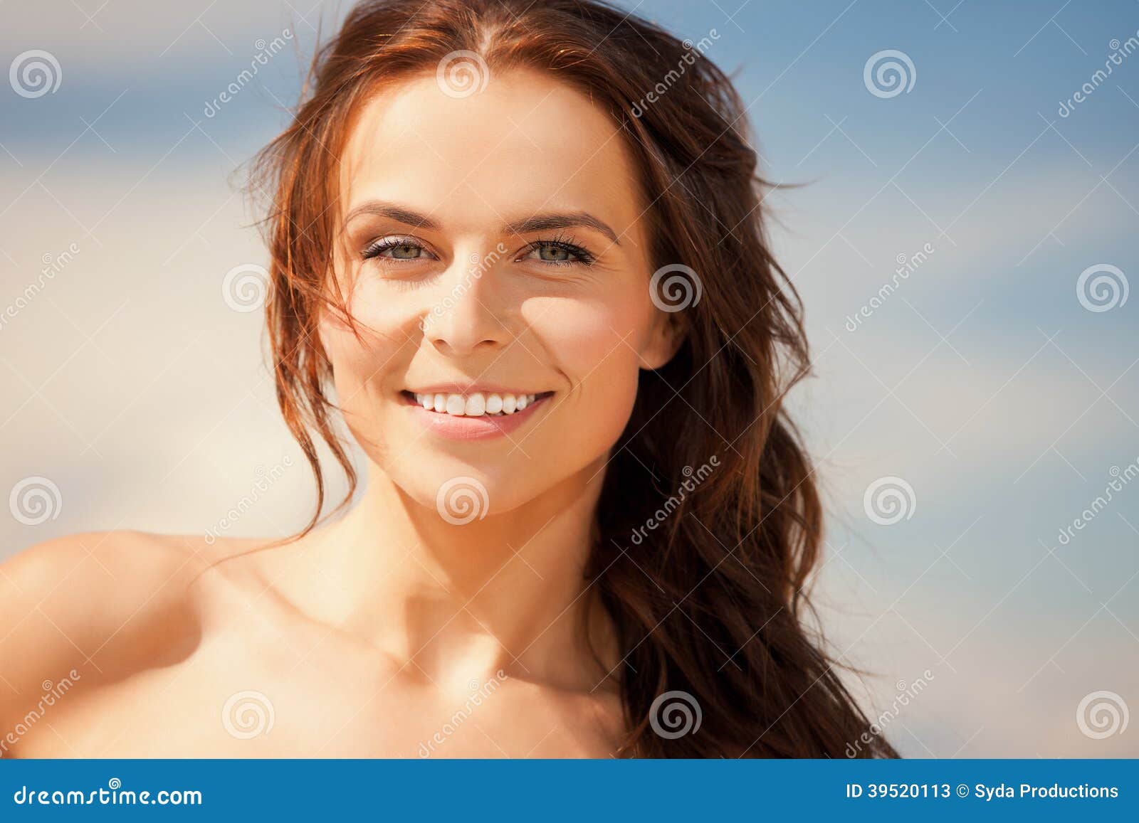 Beautiful woman on a beach stock image. Image of adorable - 39520113