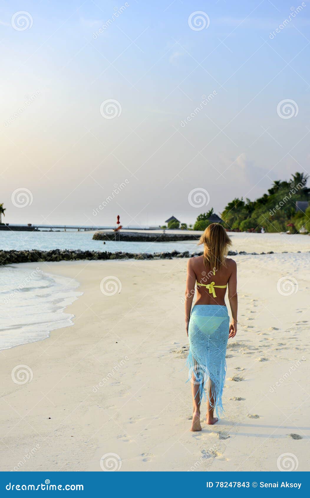 Beautiful Woman on the Beach Stock Image - Image of indian, bora: 78247843