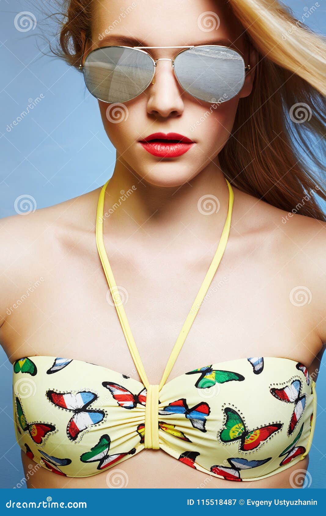 Beautiful Woman In Bikini And Sunglasses Stock Image Image Of Blond