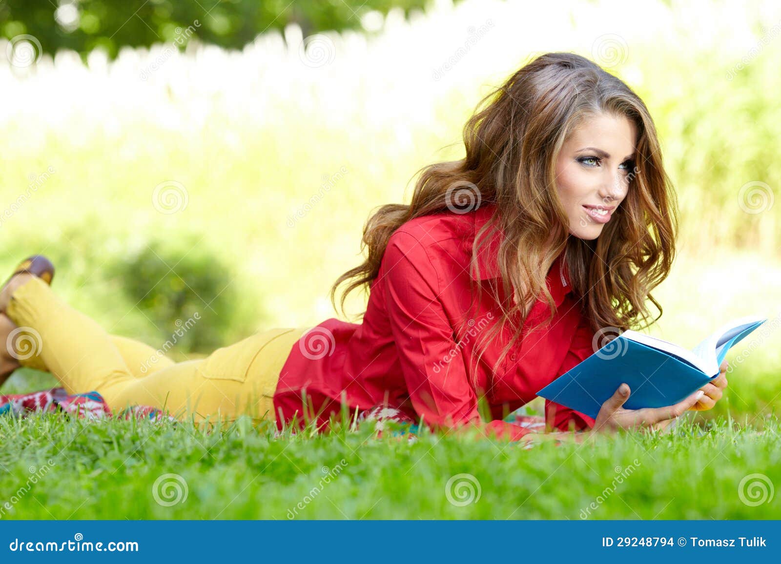 Beautiful woman with book stock photo. Image of adorable - 29248794