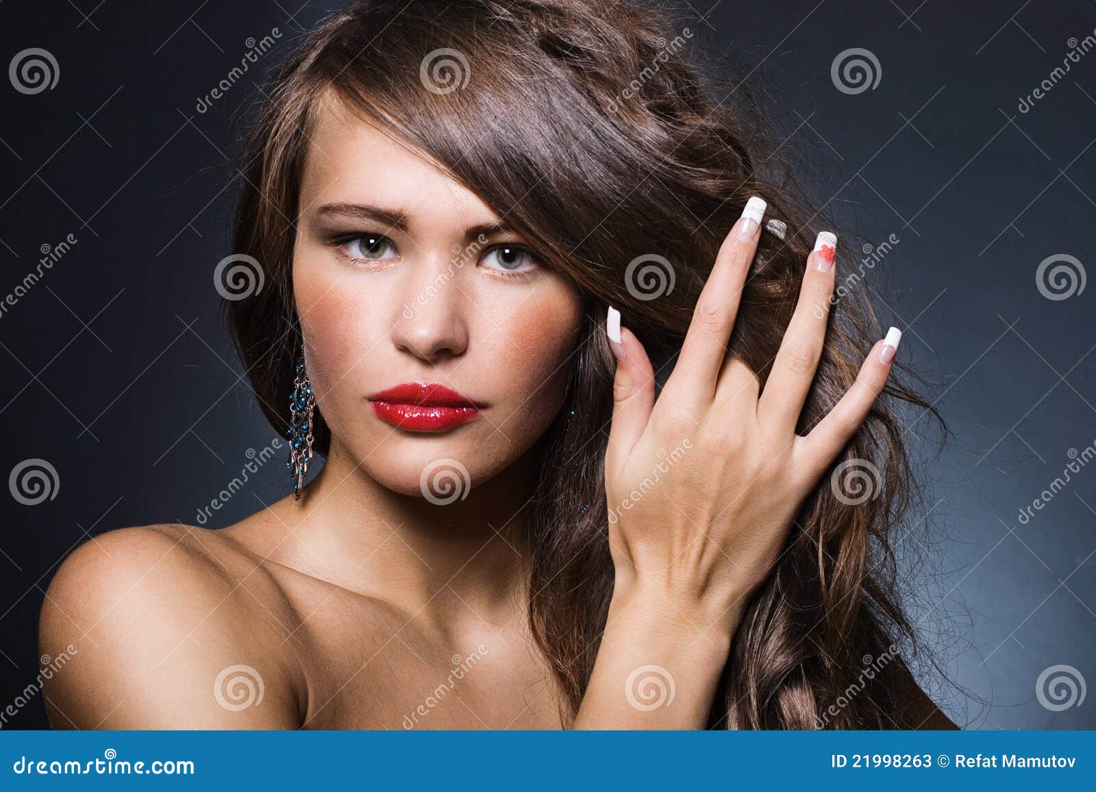 Beautiful Woman with Bright Makeup Stock Image - Image of fashion ...