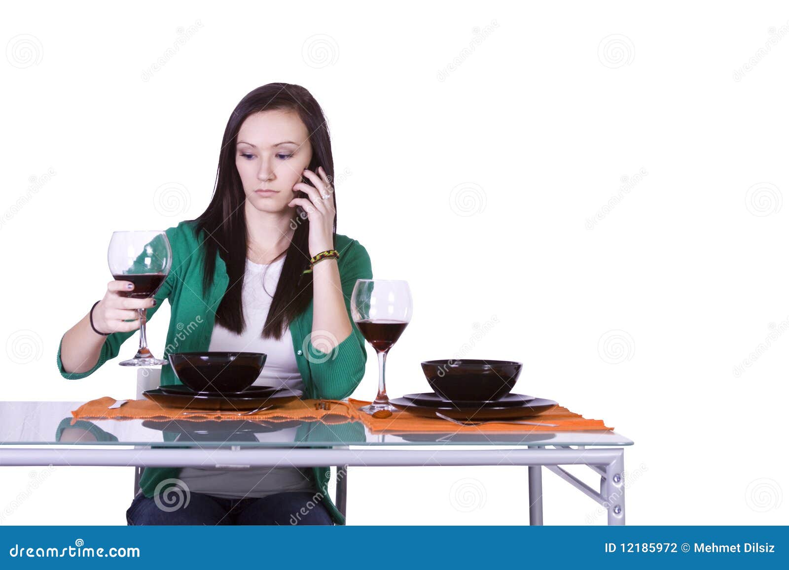 Beautiful Woman Calling Her Husband Stock Photo - Image of call, human ...