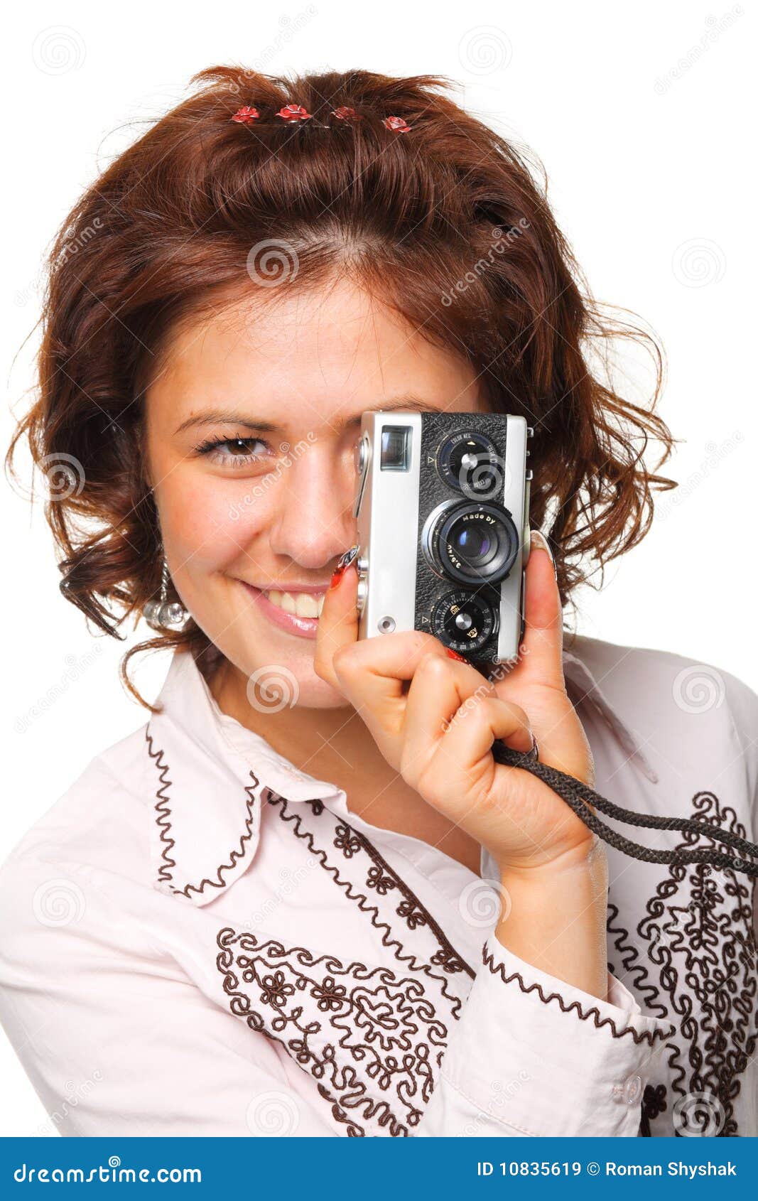 Beautiful Woman with a Camera Stock Image - Image of hobbies, adults ...