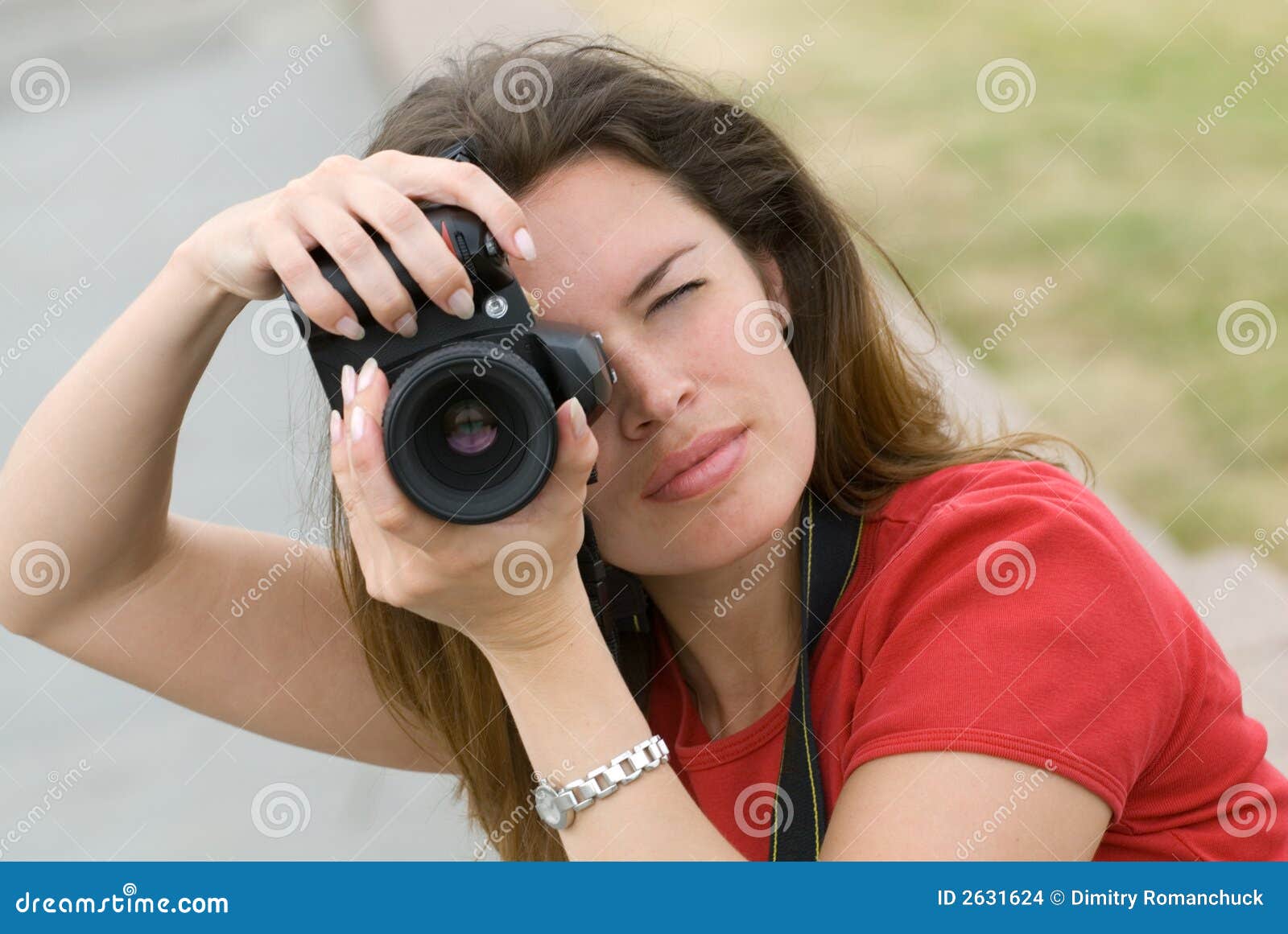 Beautiful Woman with Camera Stock Photo - Image of equipment, females ...