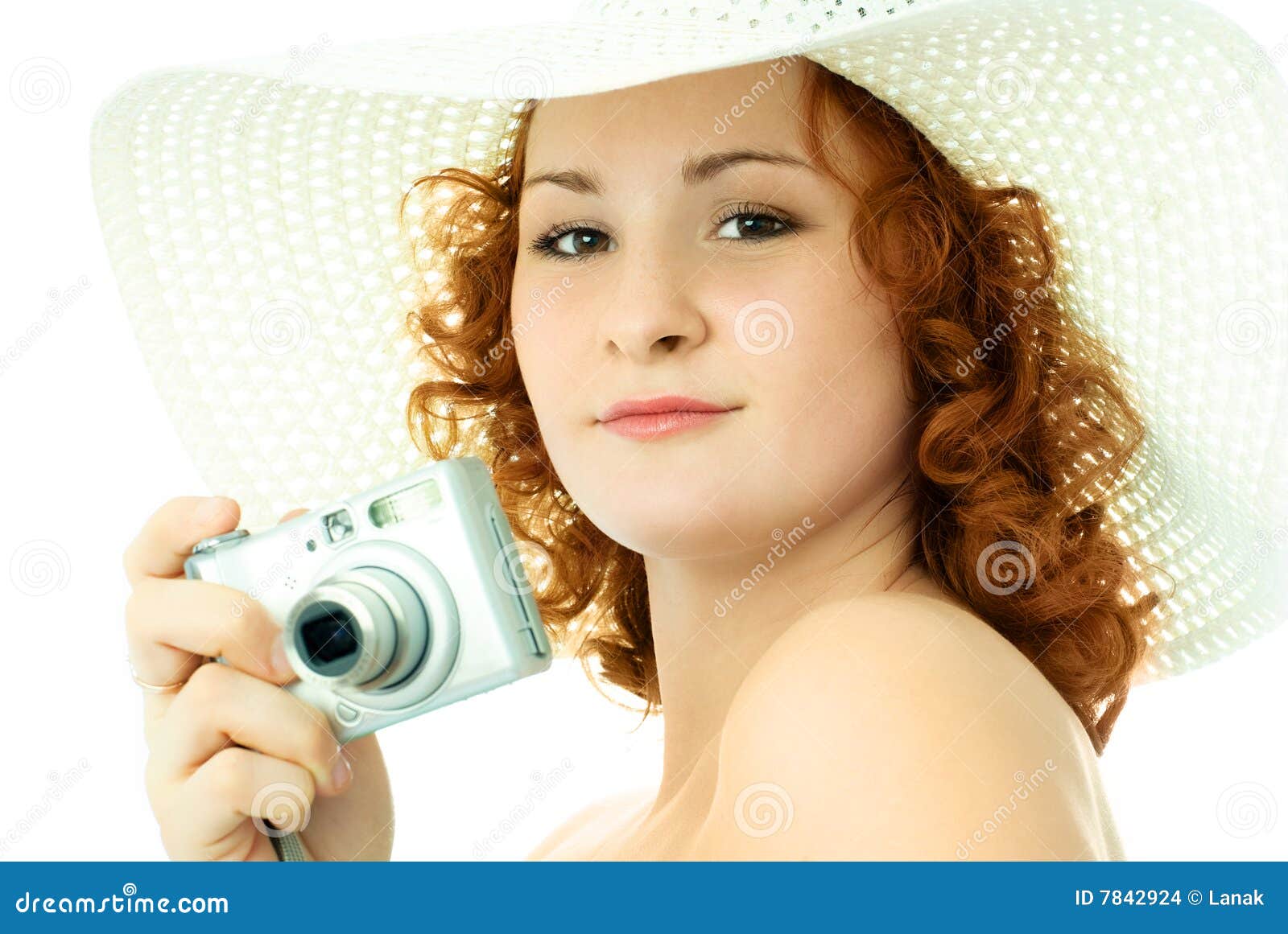 Beautiful Woman with a Camera Stock Photo - Image of sightseeing, smile ...