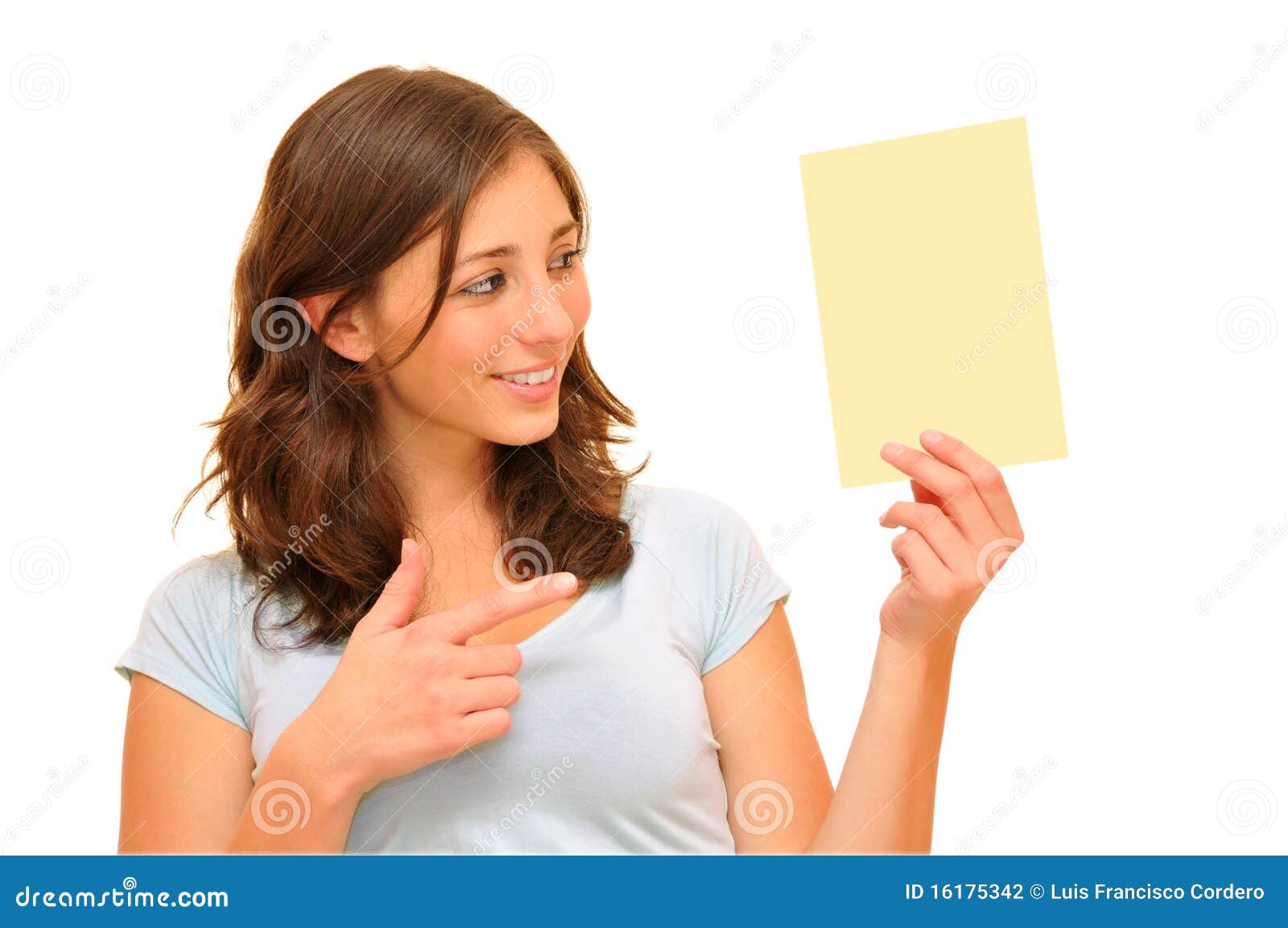 Beautiful woman and card stock photo. Image of card, cute - 16175342