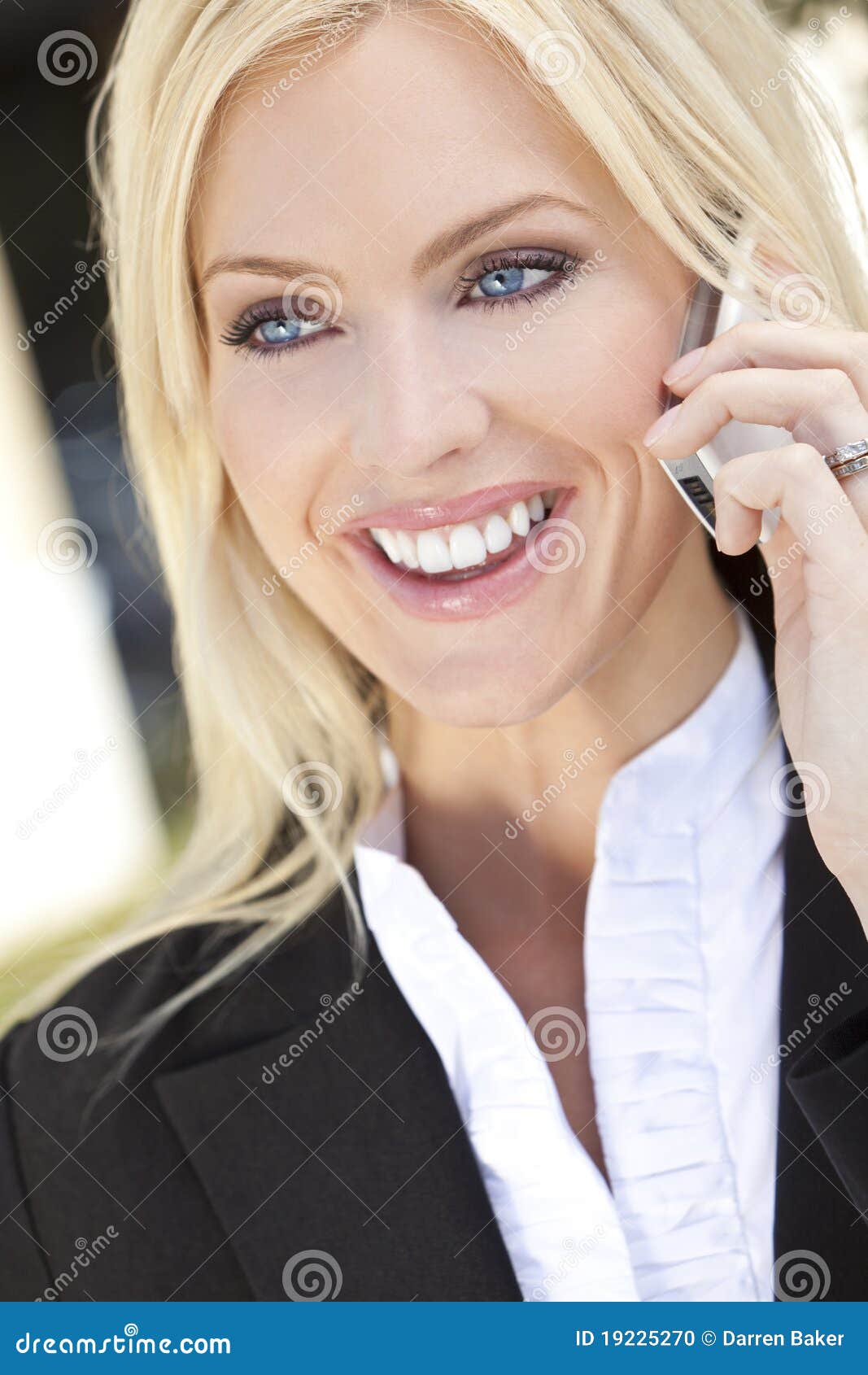 Beautiful Woman on Cell Phone Stock Photo - Image of dealer ...