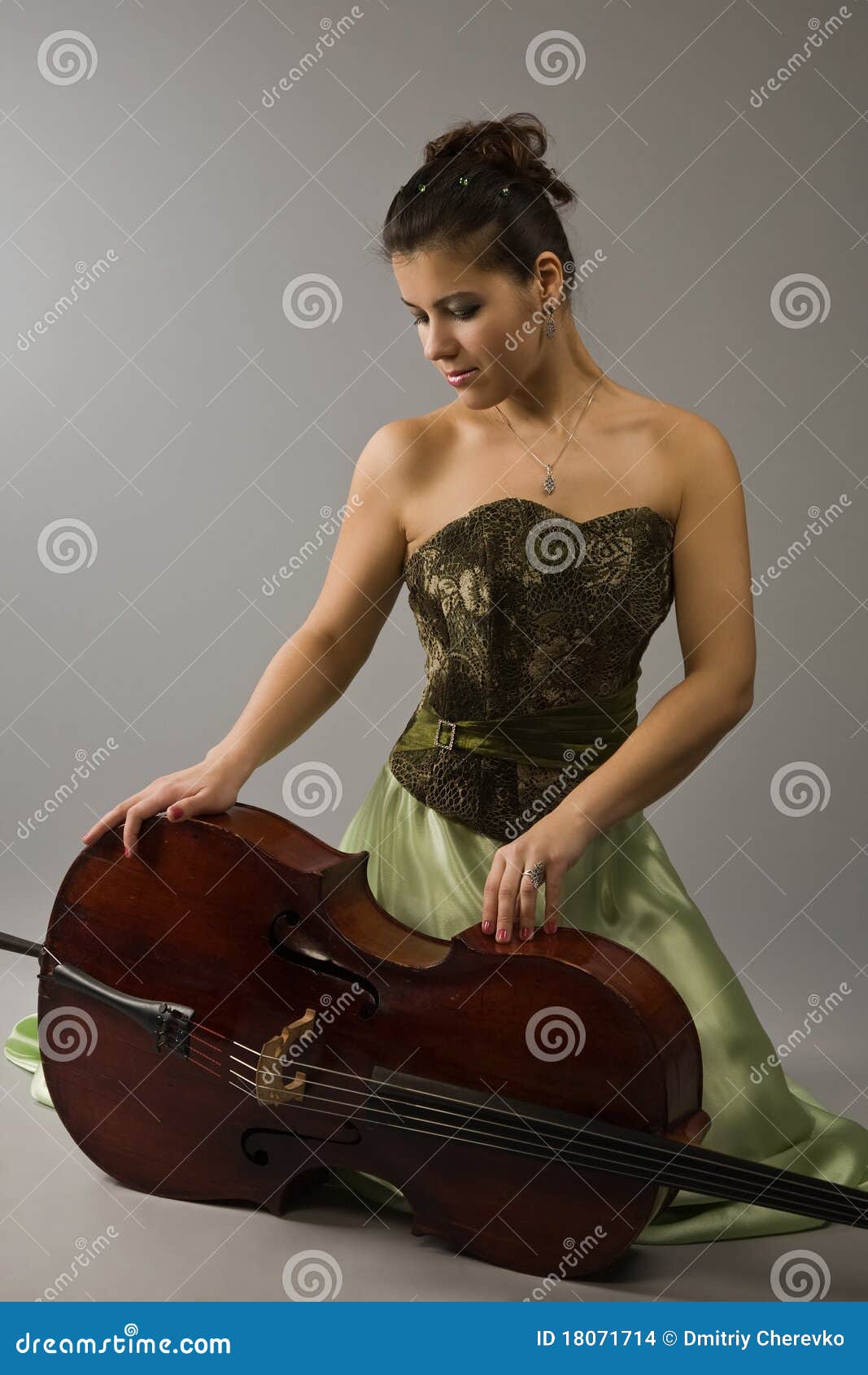 Beautiful woman with cello stock photo. Image of expressive - 18071714