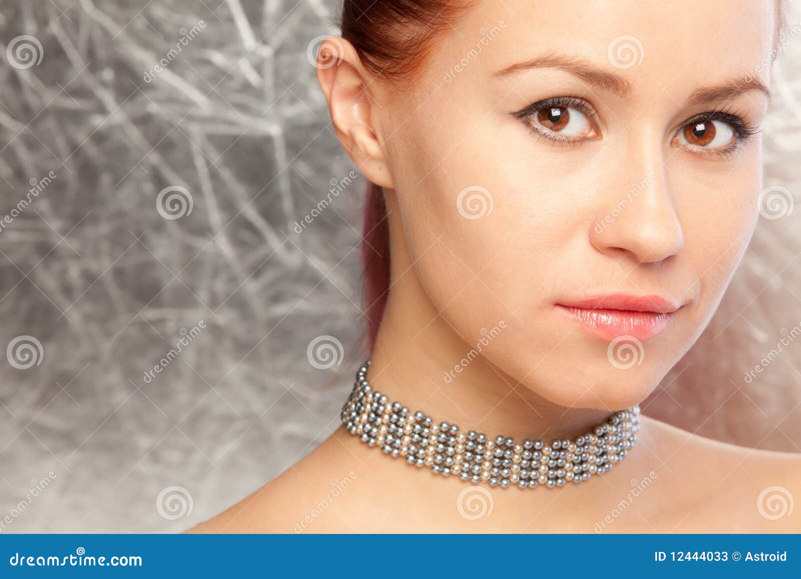 Beautiful Woman with Choker Stock Image - Image of beautiful ...