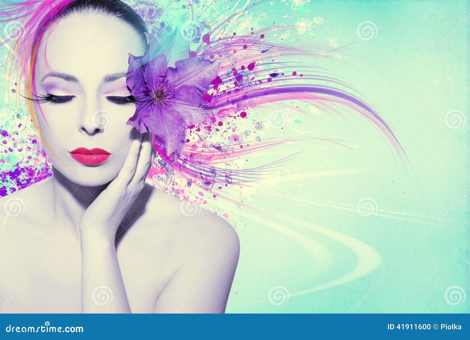 Beautiful woman stock photo. Image of catching, makeup - 41911600