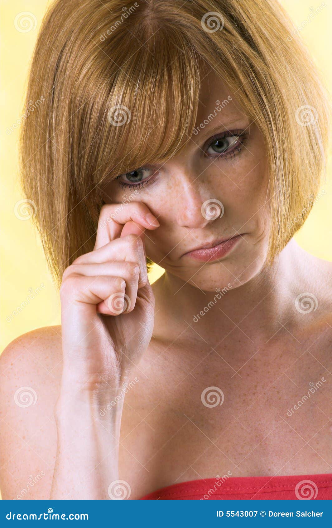 Beautiful woman is crying stock image. Image of cheerless - 5543007