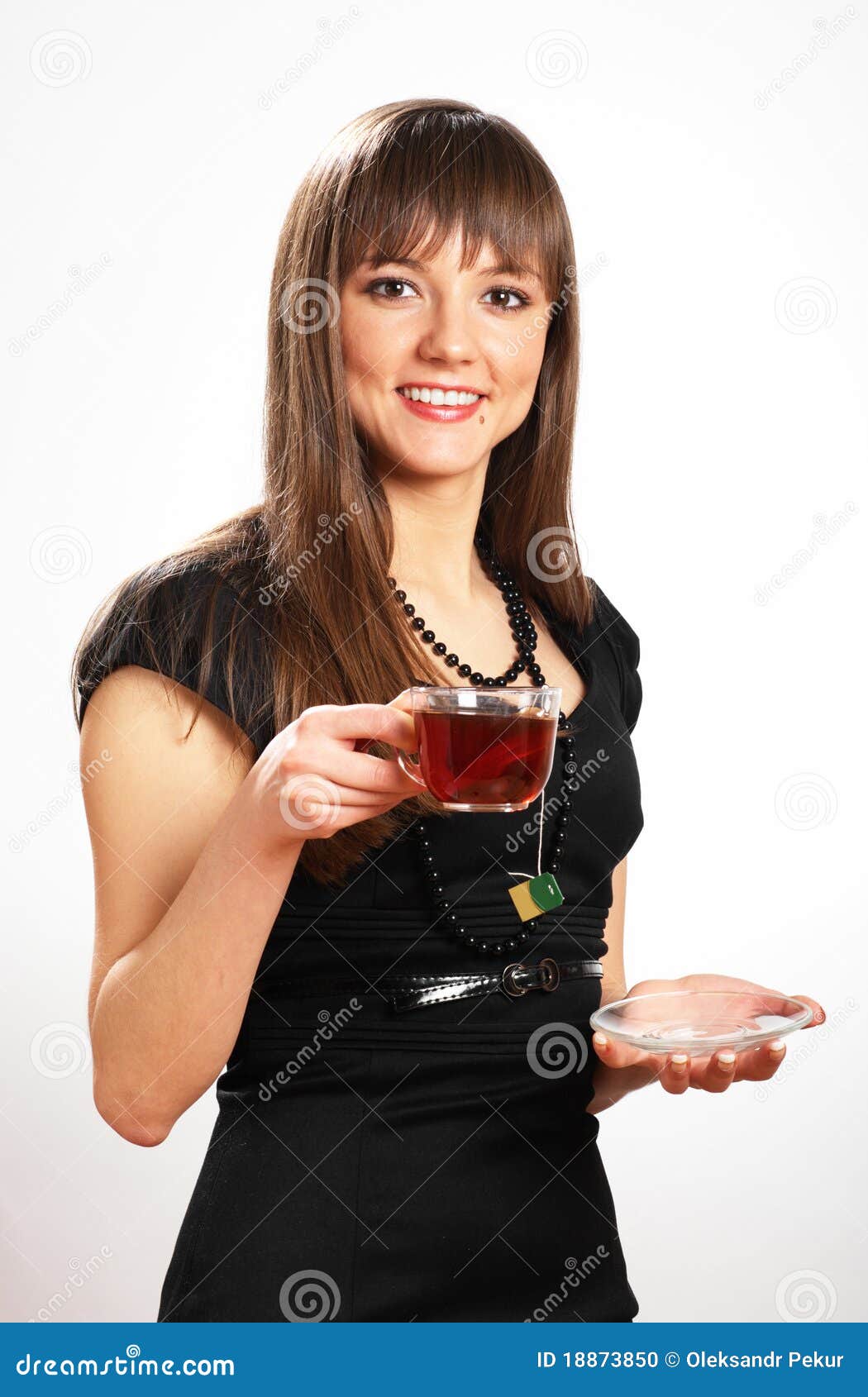 Beautiful Woman with Cup of Tea Stock Photo - Image of attractive ...