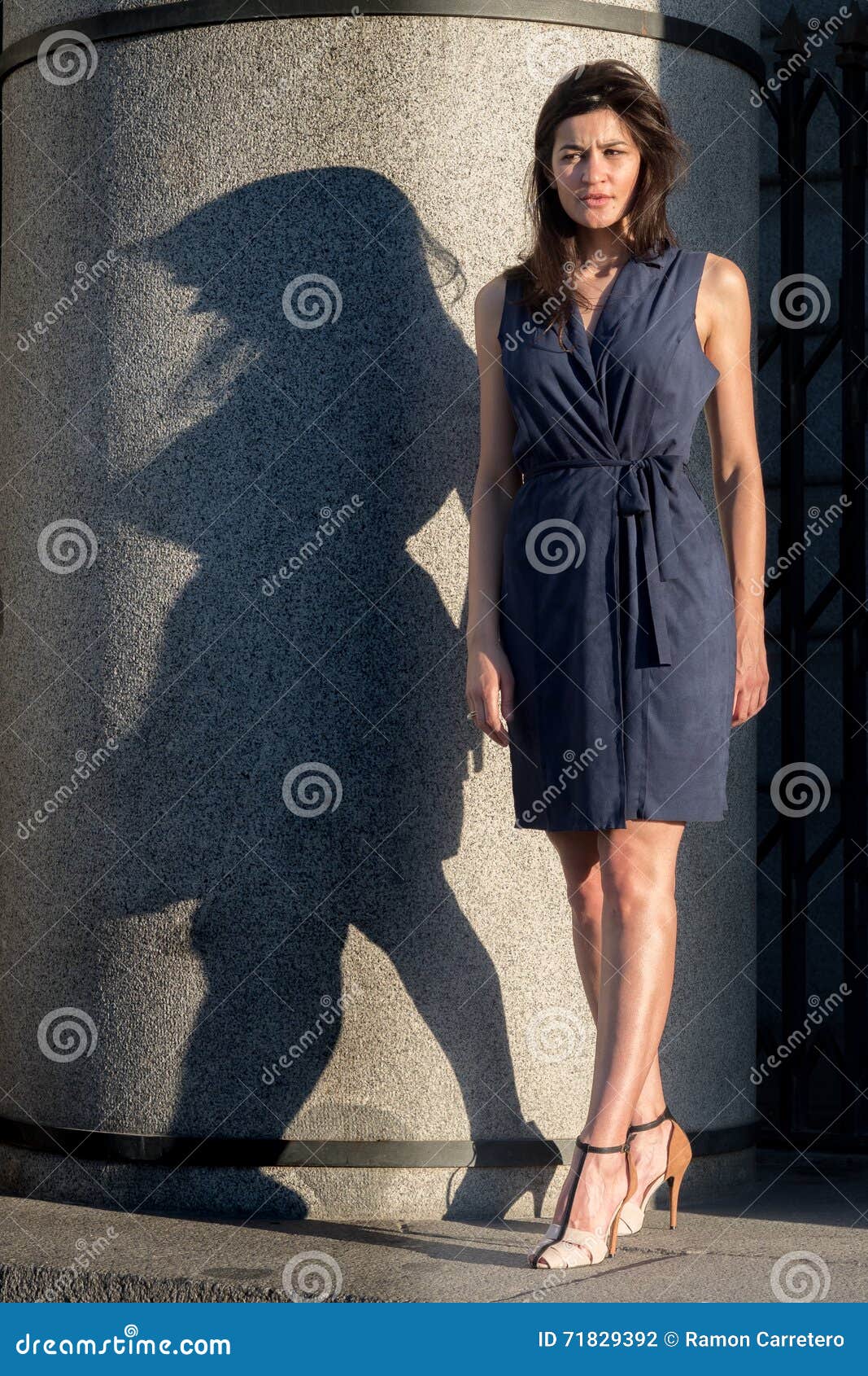Beautiful Woman with a Curvy Shadow (diet Concept) Stock Photo - Image ...