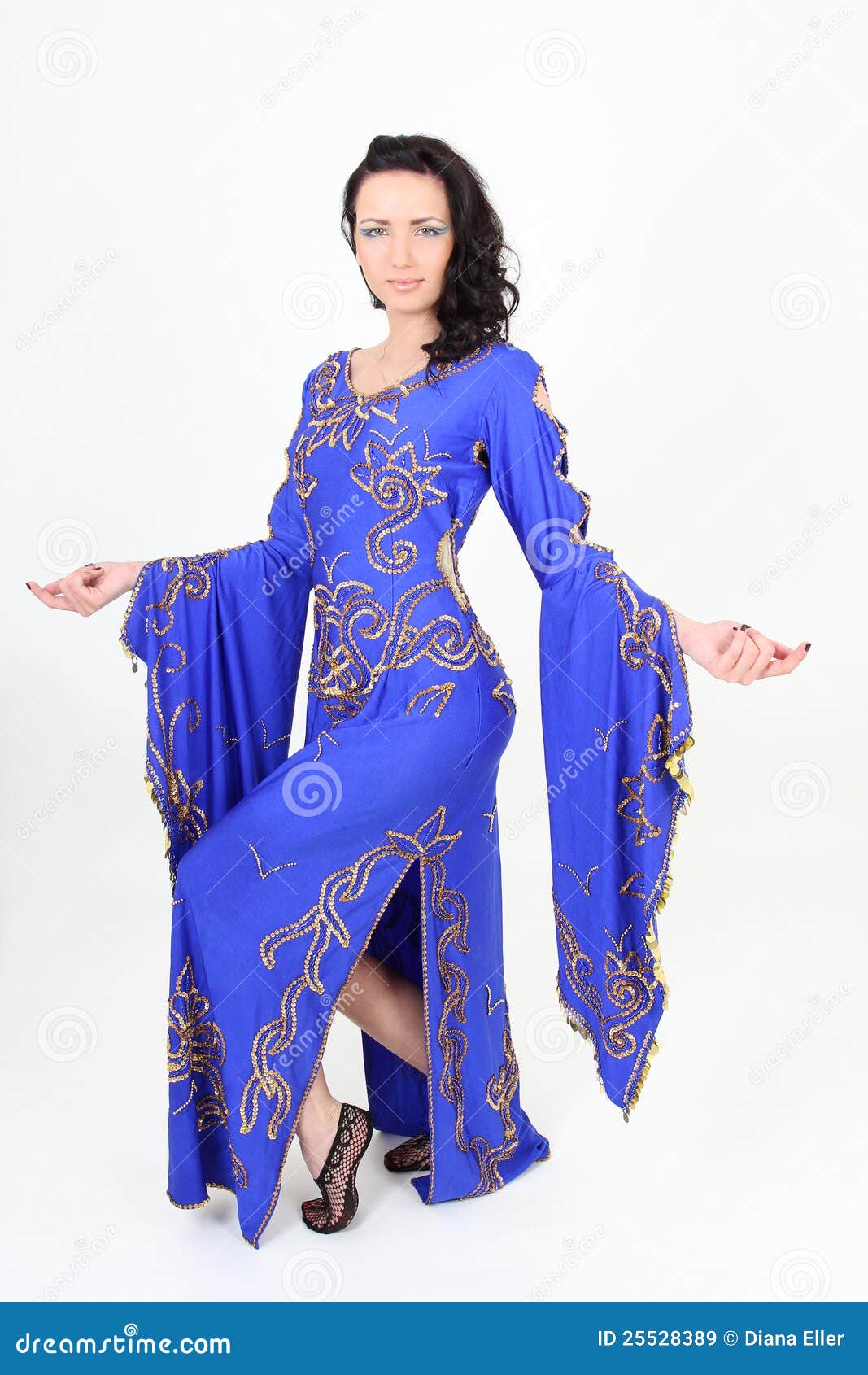 Beautiful Woman in Dancing Arabic Dance Stock Image - Image of glamour ...