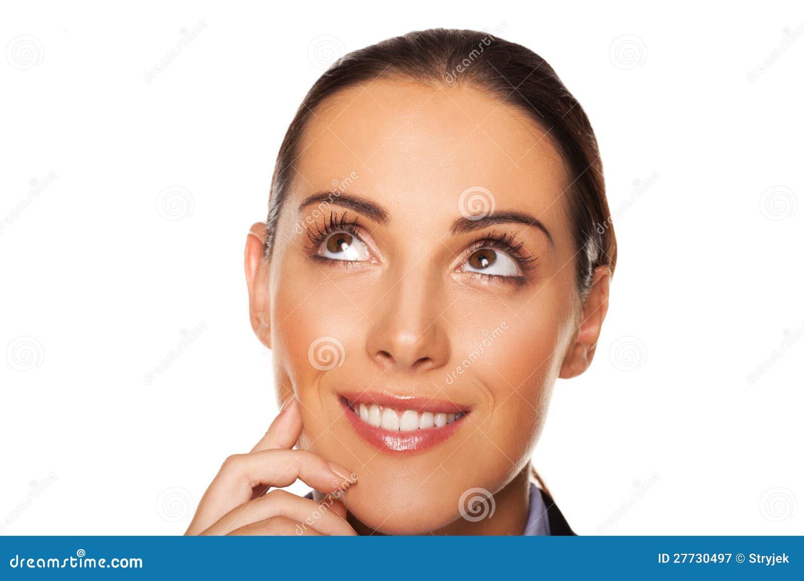 Beautiful Woman Daydreaming Stock Image - Image of female ...