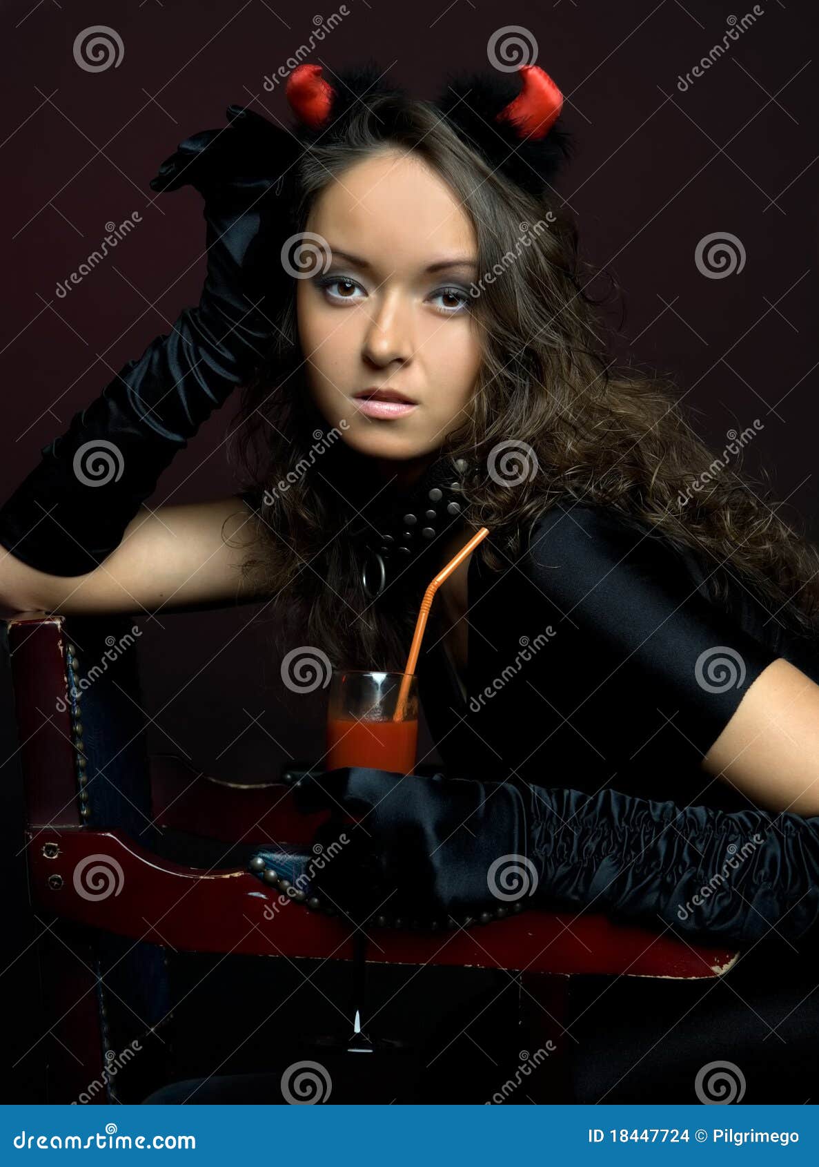 Beautiful Woman in Devil Costume Stock Photo - Image of desire, girl ...