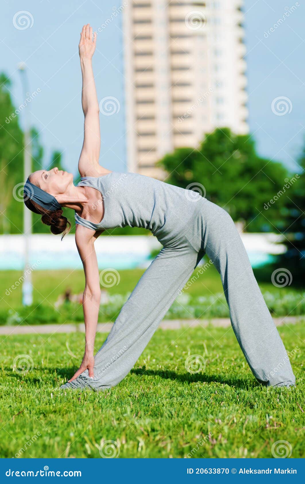 Beautiful Woman Doing Stretching Exercise Stock Photo - Image of diet ...