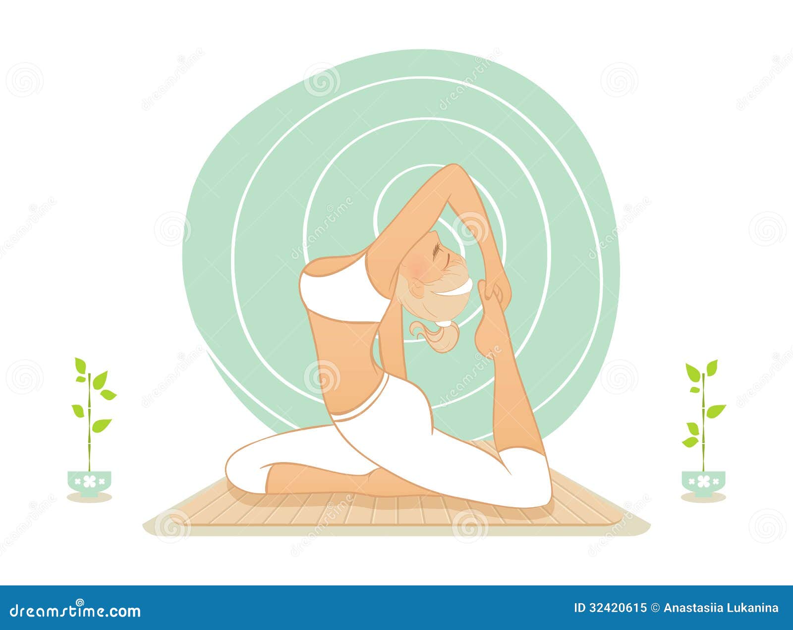 Yoga Practice Vector Illustration Set, Cartoon Flat Active People ...