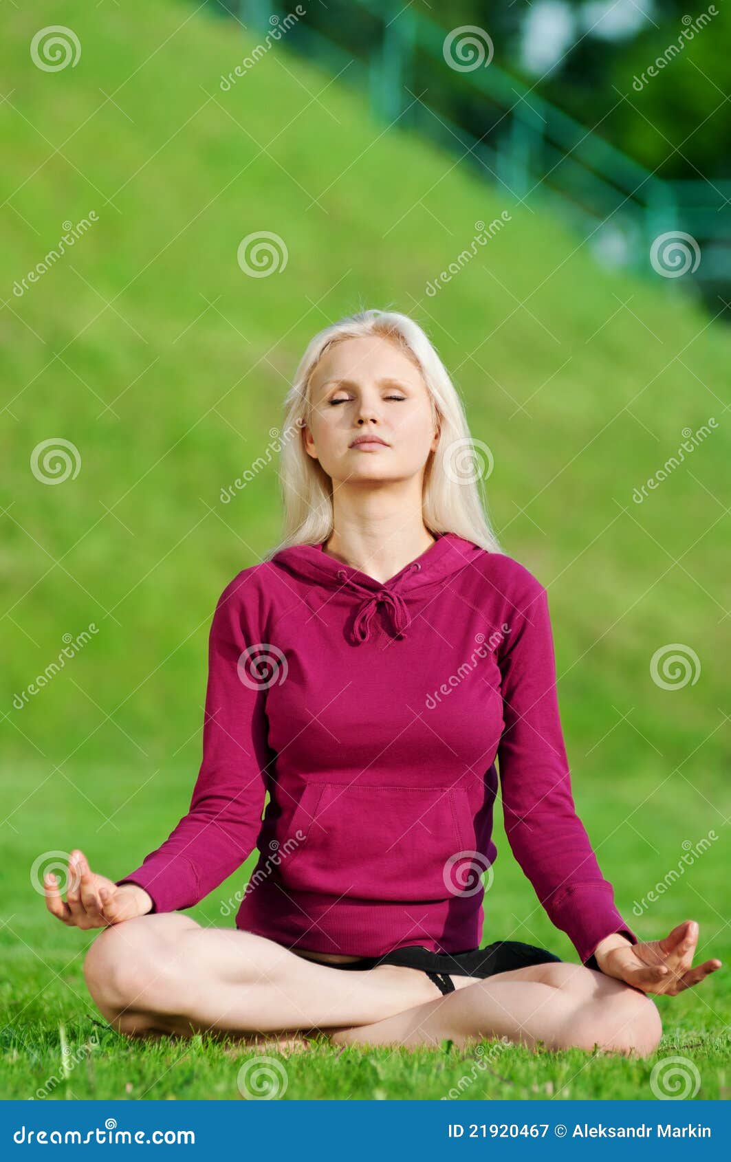 Beautiful Woman Doing Yoga Stretching Exercise Stock Image - Image of ...
