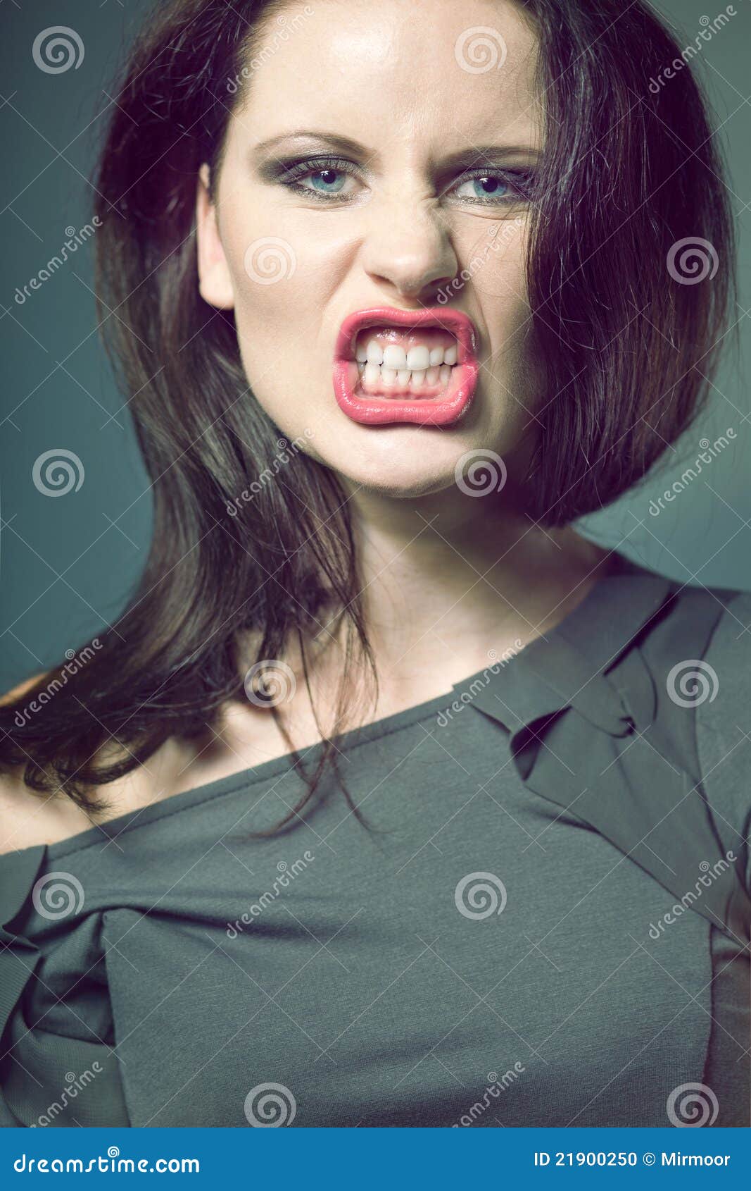 Beautiful Woman with Dramatic Expression. Stock Photo - Image of ...