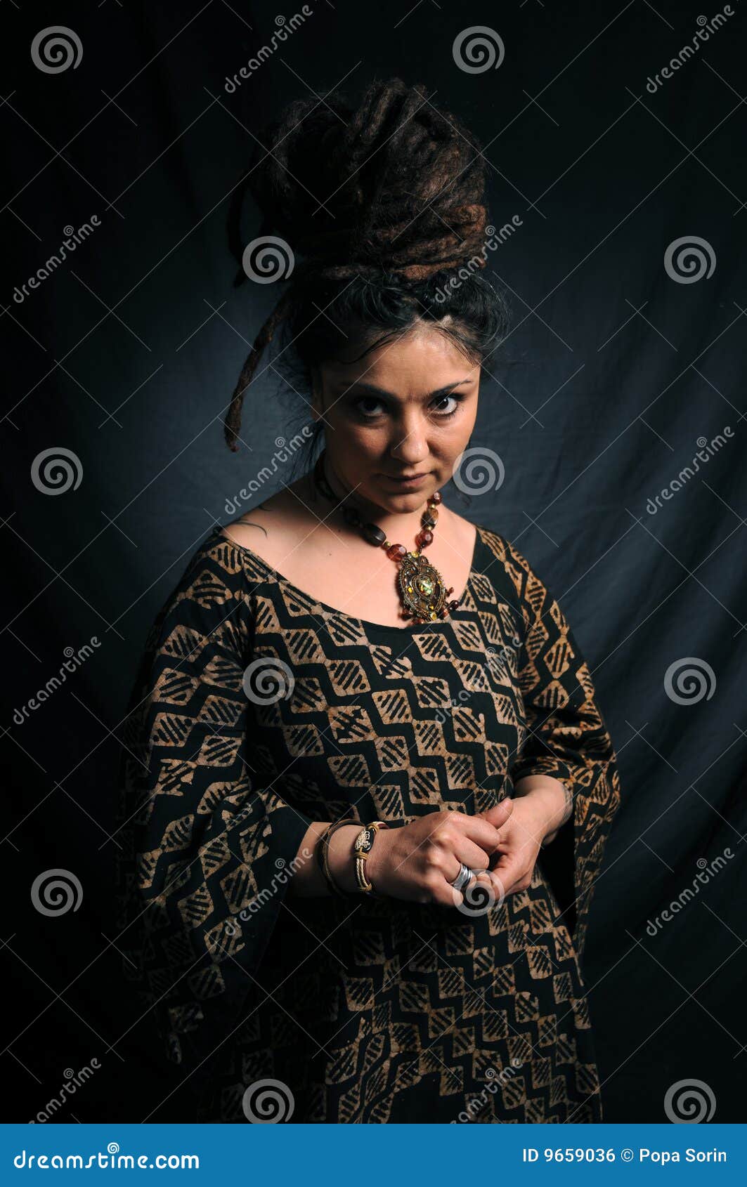 Beautiful Woman with Dreadlocks Stock Photo - Image of color ...